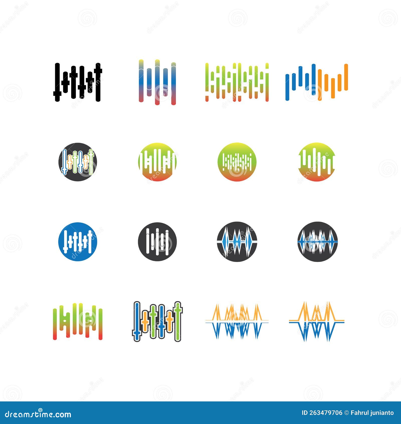 Sound Waves Vector Illustration Stock Illustration - Illustration of ...