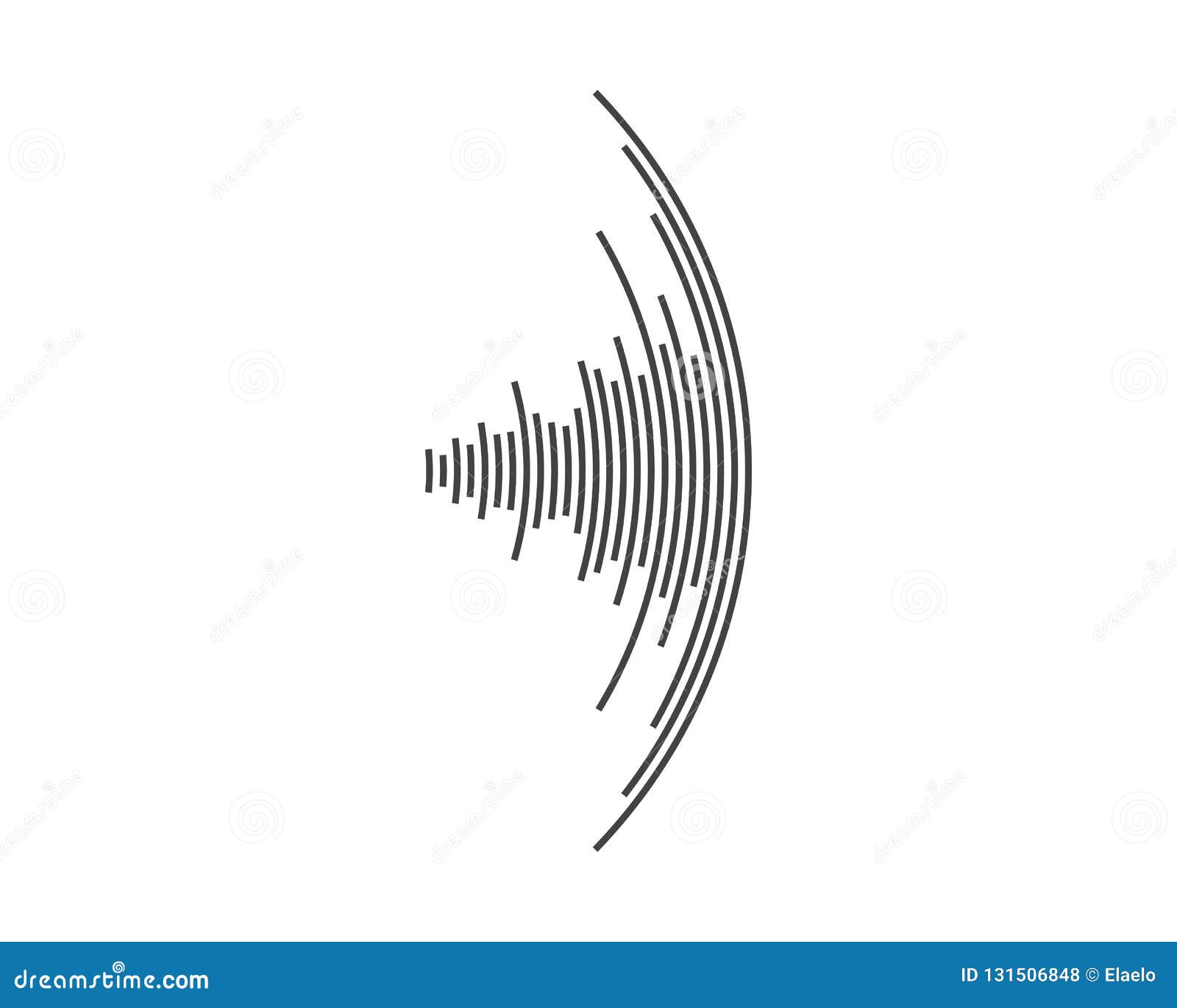 Sound Waves Illustration Design Template Stock Vector - Illustration of ...