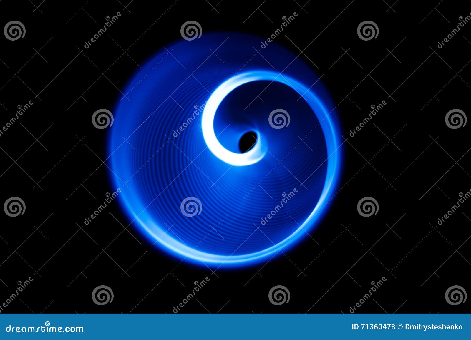 Sound Waves in the Visible Blue Color Stock Photo - Image of spiral ...