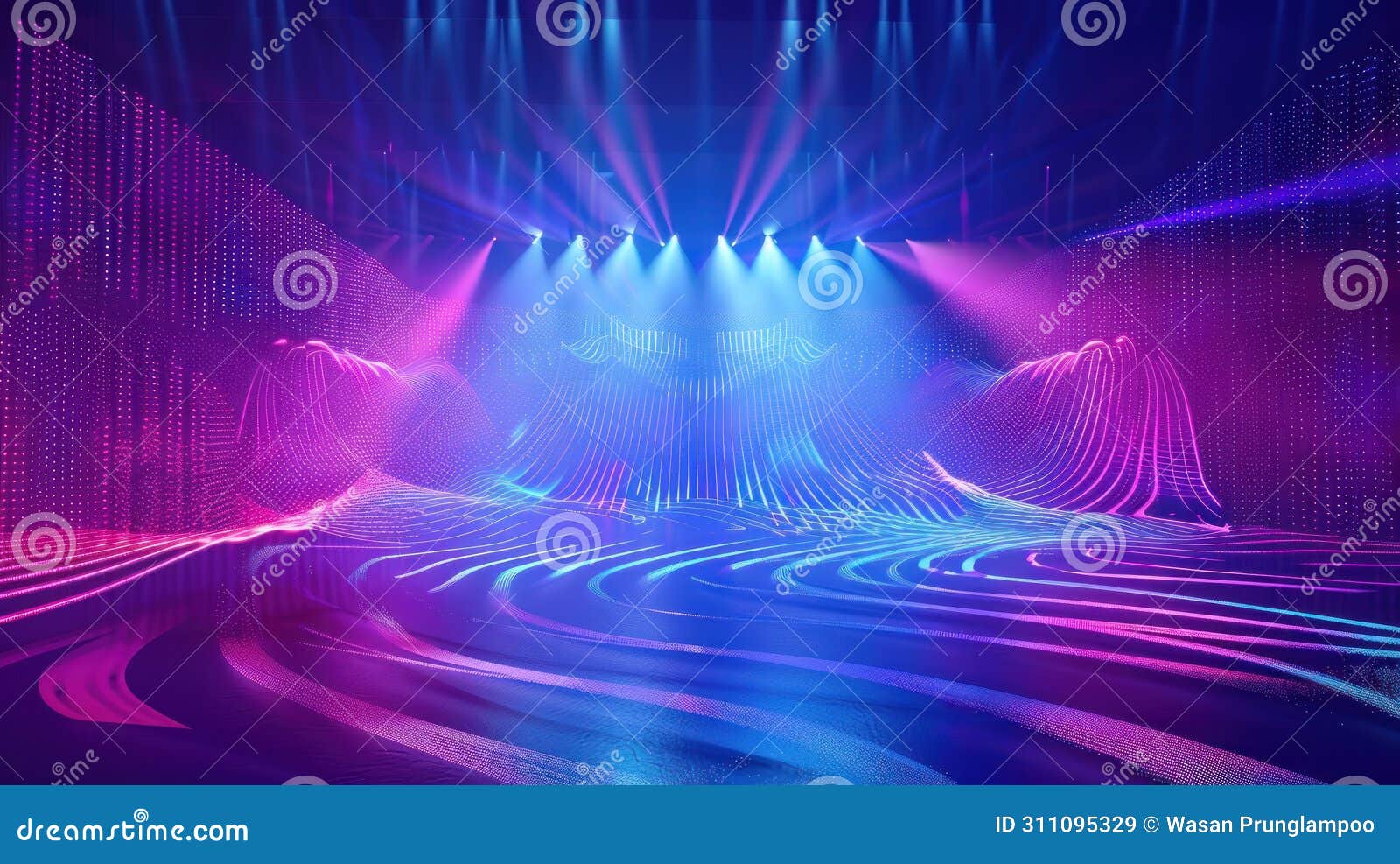 Sound Waves Visualization in a Vibrant Concert Hall Dynamic Patterns ...