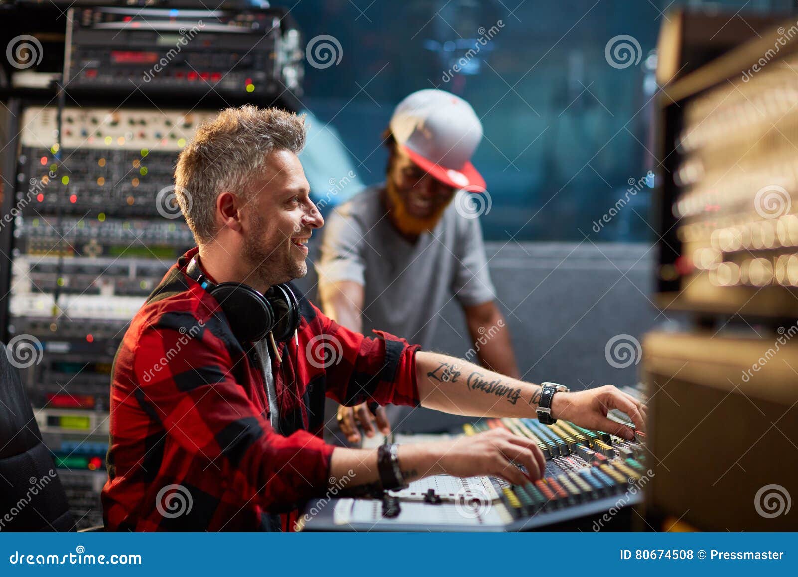 Sound working stock photo. Image of audio, happy, equipment - 80674508