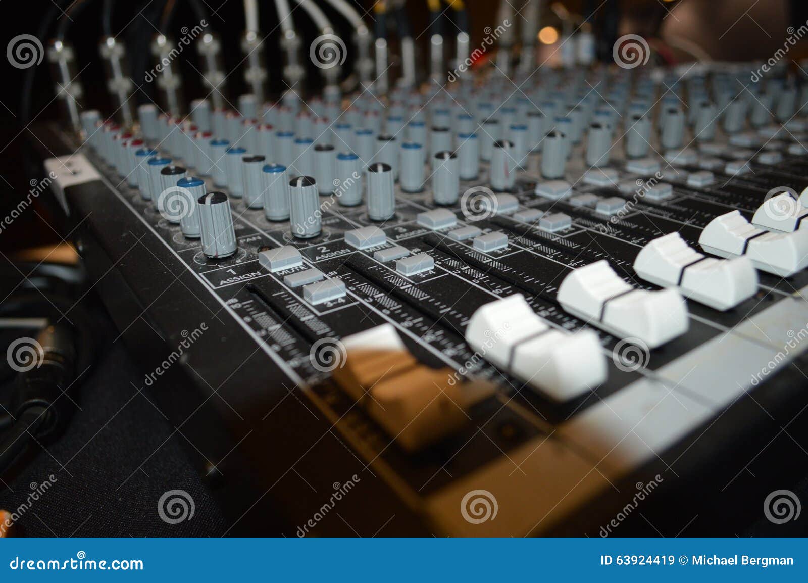 Soundboard control panel stock image. Image of musical - 63924419