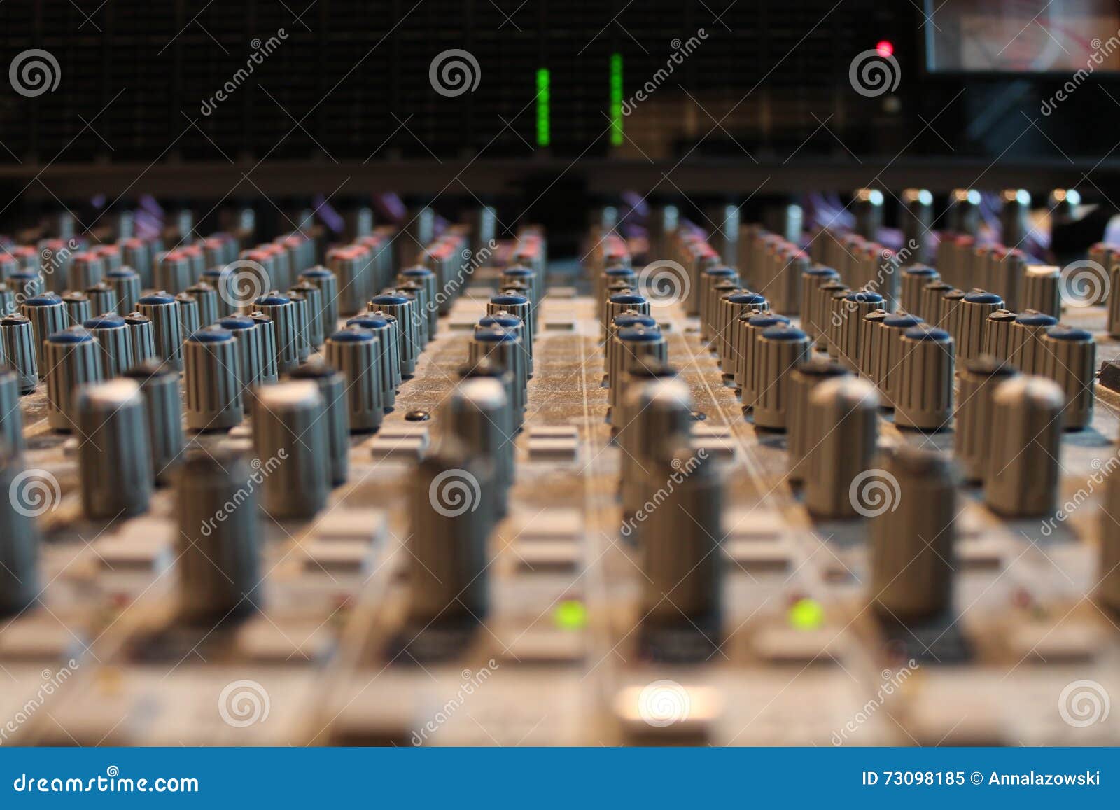 Soundboard in Recording Studio Stock Image - Image of sound, level ...