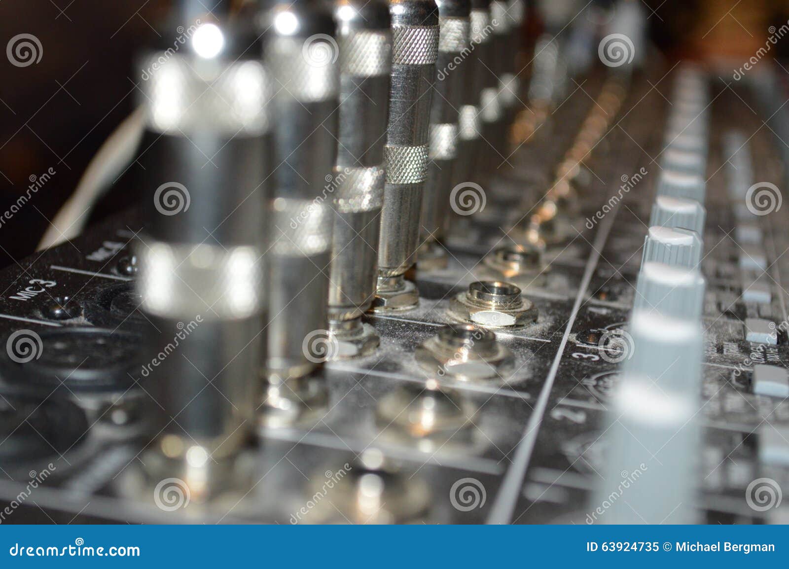 Soundboard slider controls stock image. Image of slider - 63924735