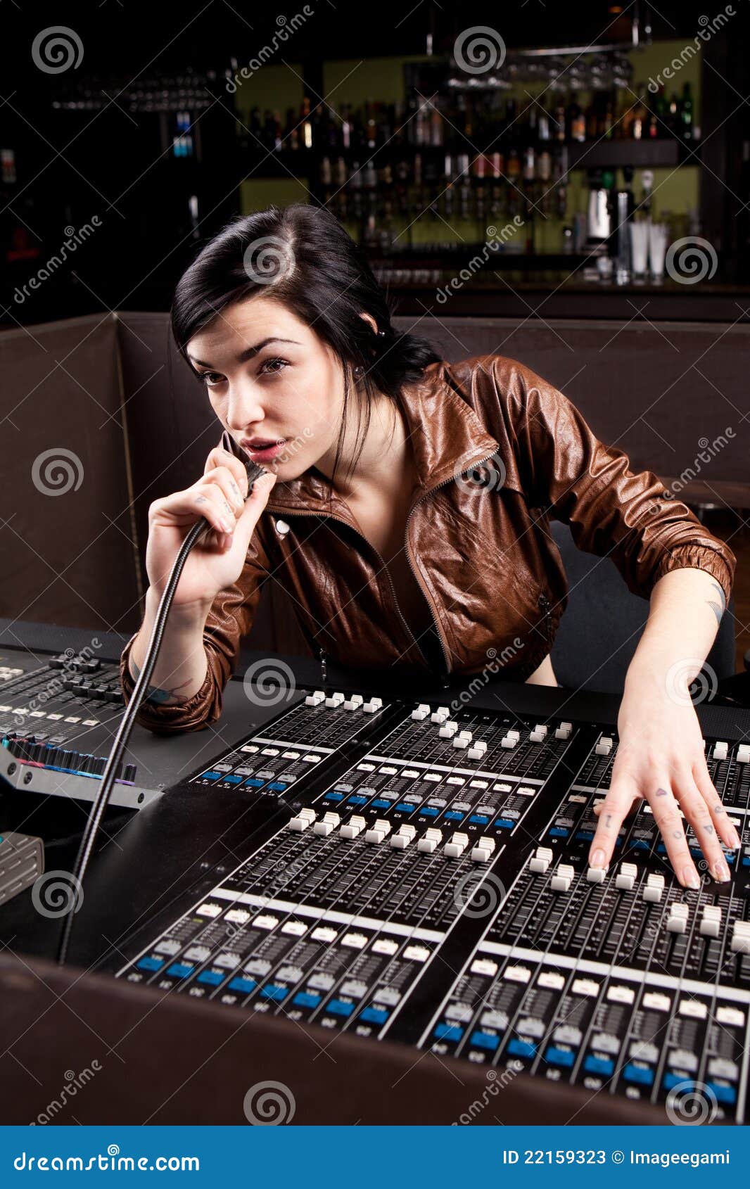 Soundboard technician stock image. Image of person, amplifier - 22159323
