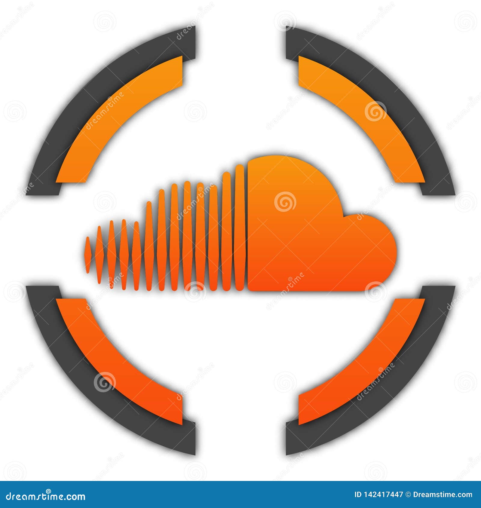 SoundCloud button editorial photography. Illustration of site - 142417447