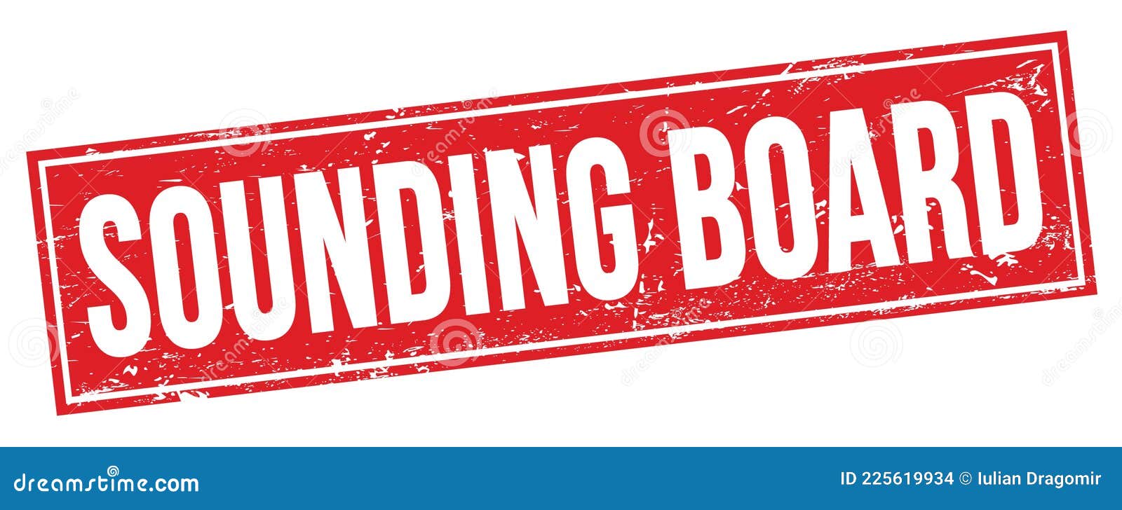 SOUNDING BOARD Text on Red Grungy Rectangle Stamp Stock Illustration ...