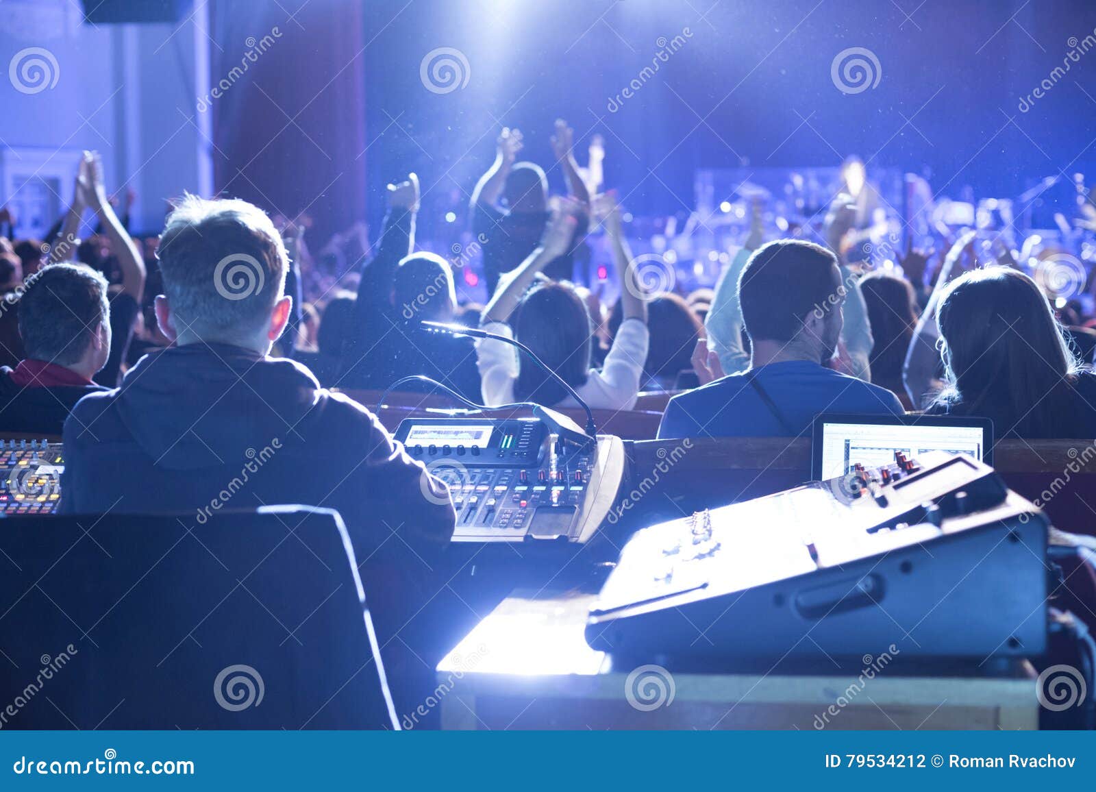 Soundman Working on the Mixing Console. Editorial Photography - Image ...