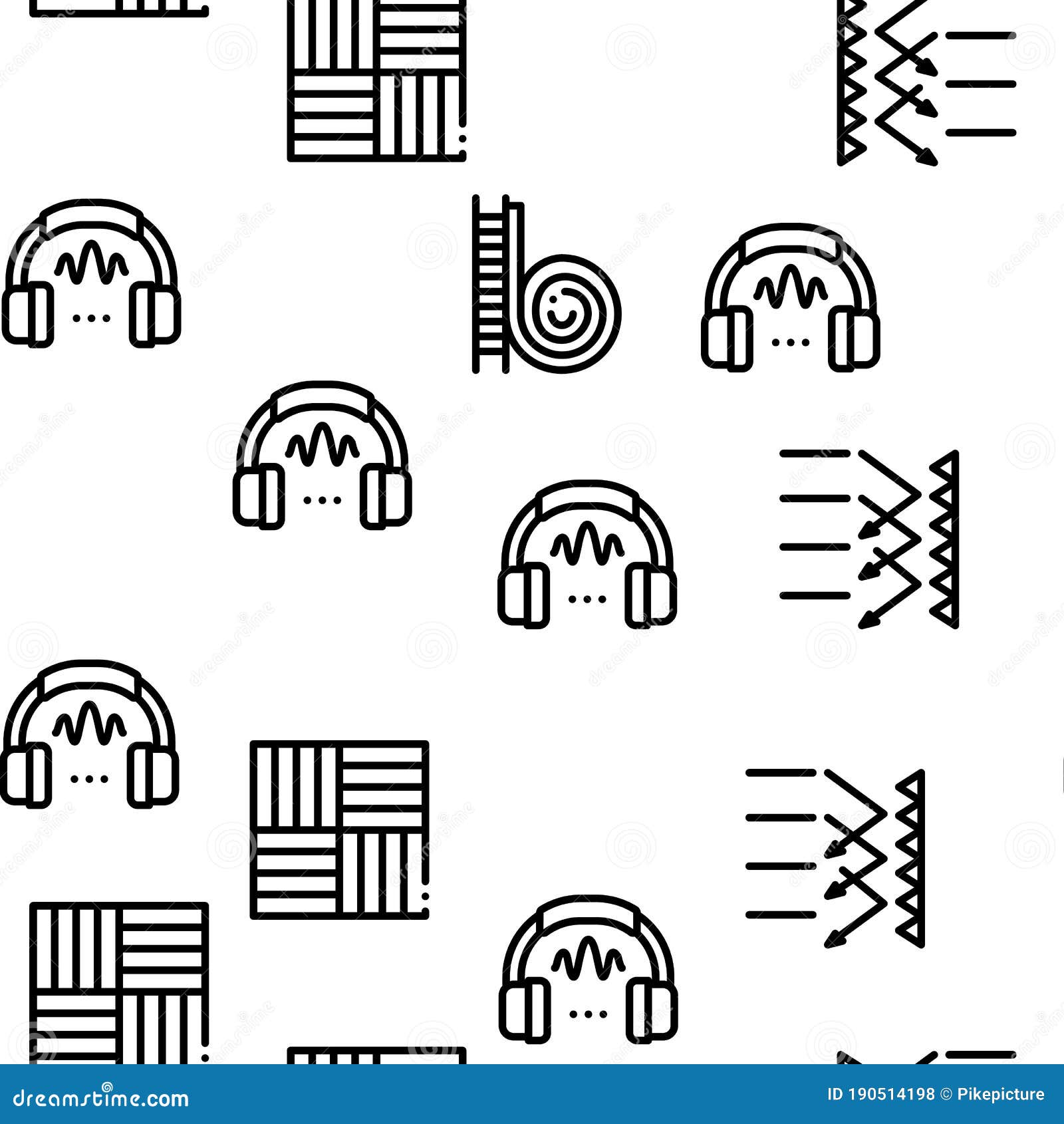 Soundproofing Building Material Icons Set Vector Stock Vector ...