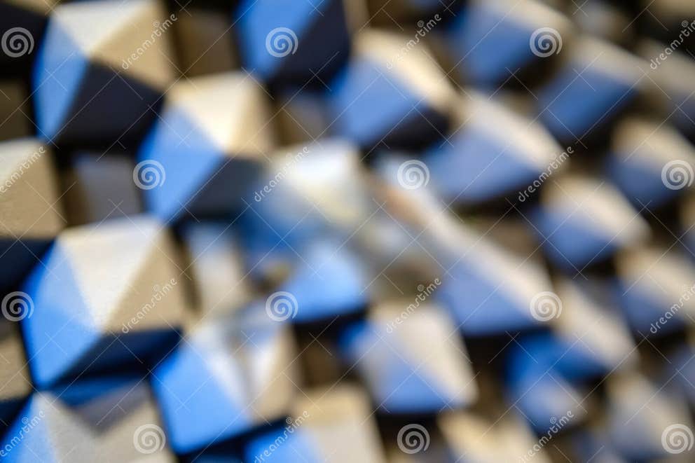 Soundproofing Foam Panel Creating Geometric Pattern with Blur Effect ...