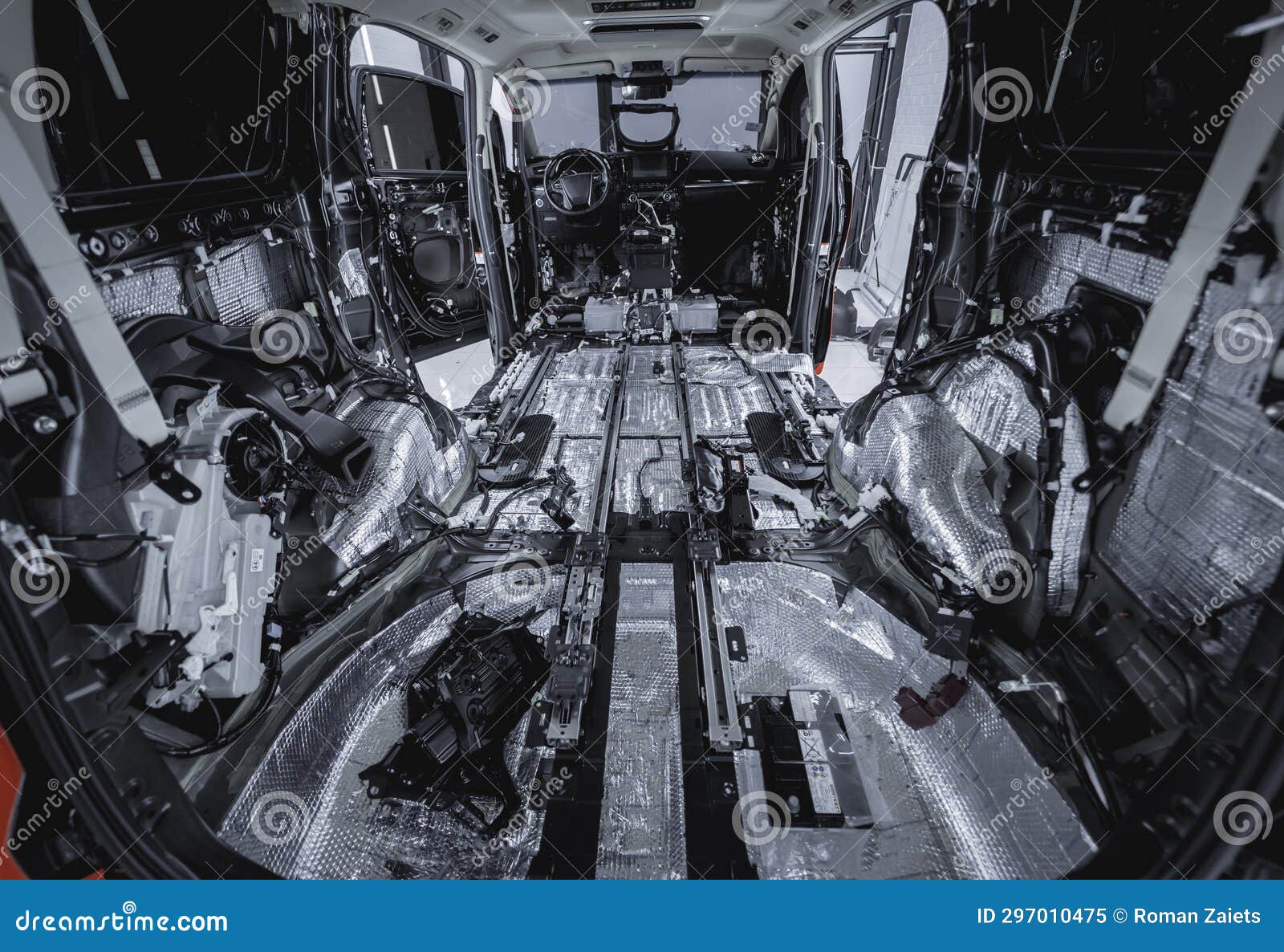 Soundproofing Material and Deadener Inside Car Interior Stock Image ...