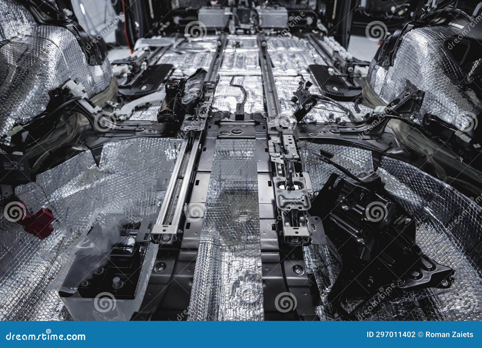 Soundproofing Material and Deadener Inside Car Interior Stock Photo ...