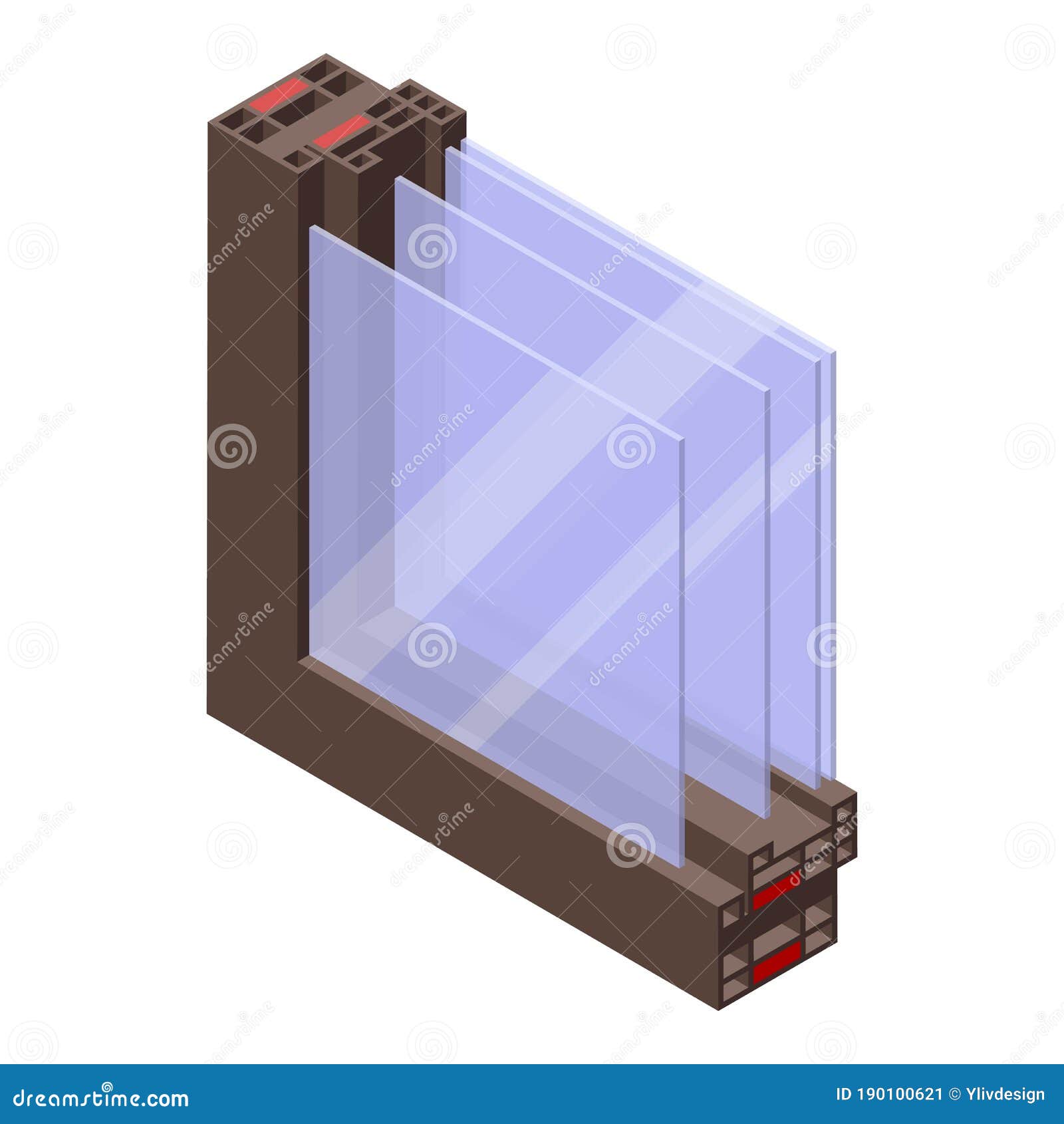 Soundproofing Window Construction Icon, Isometric Style Stock Vector ...