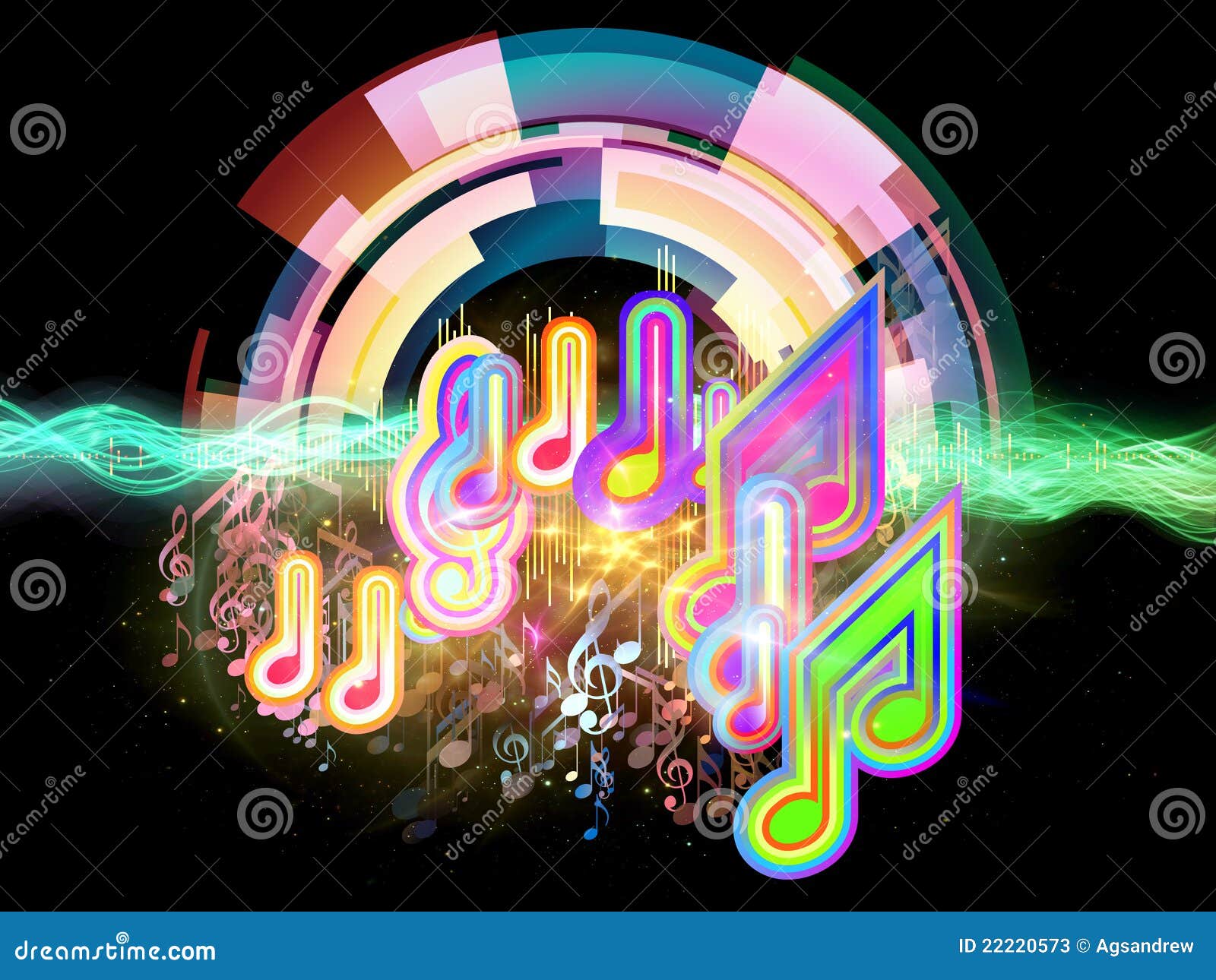 Sounds of Music stock illustration. Illustration of oscillation - 22220573