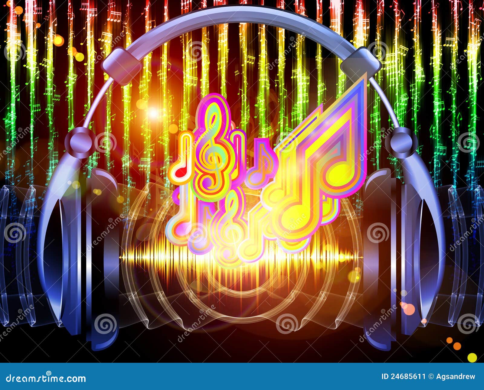 Sounds of music stock illustration. Illustration of note - 24685611