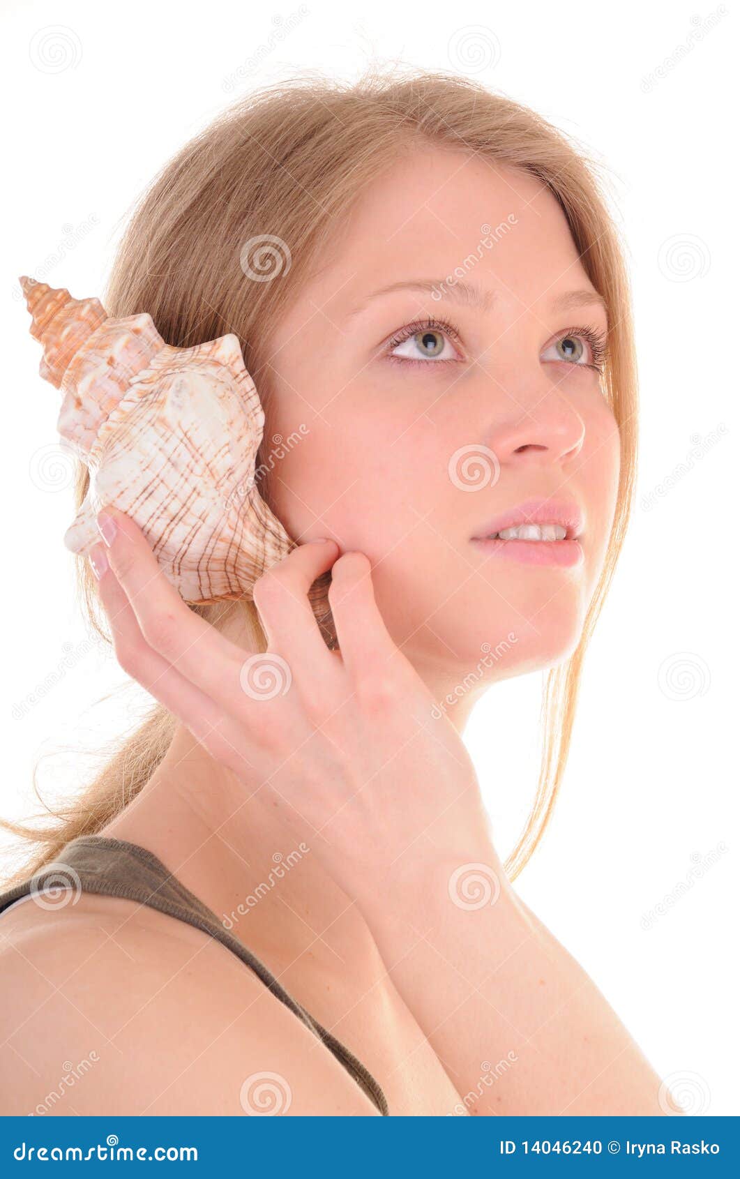 Sounds from seashell stock photo. Image of holiday, conch - 14046240