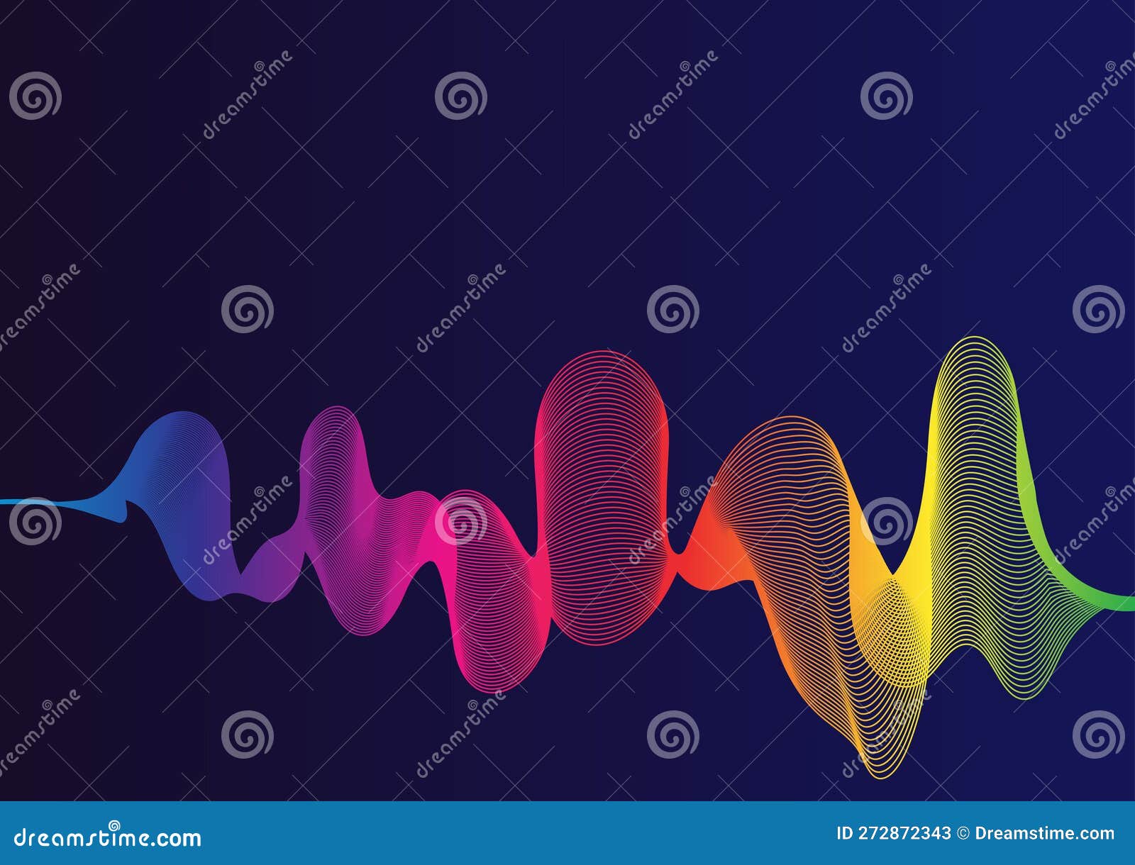 Sounds Wave with Spectrum Color Background Stock Vector - Illustration ...