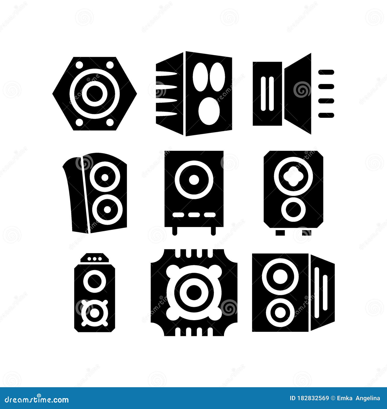 Soundsystem Symbol Oder Logo Isolierte Zeichensymbolvektorillustration ...