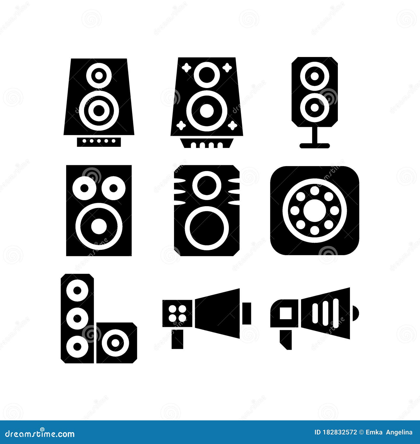 Soundsystem Symbol Oder Logo Isolierte Zeichensymbolvektorillustration ...
