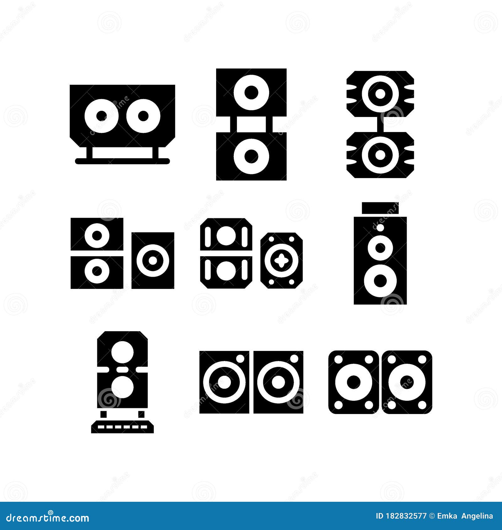 Soundsystem Symbol Oder Logo Isolierte Zeichensymbolvektorillustration ...