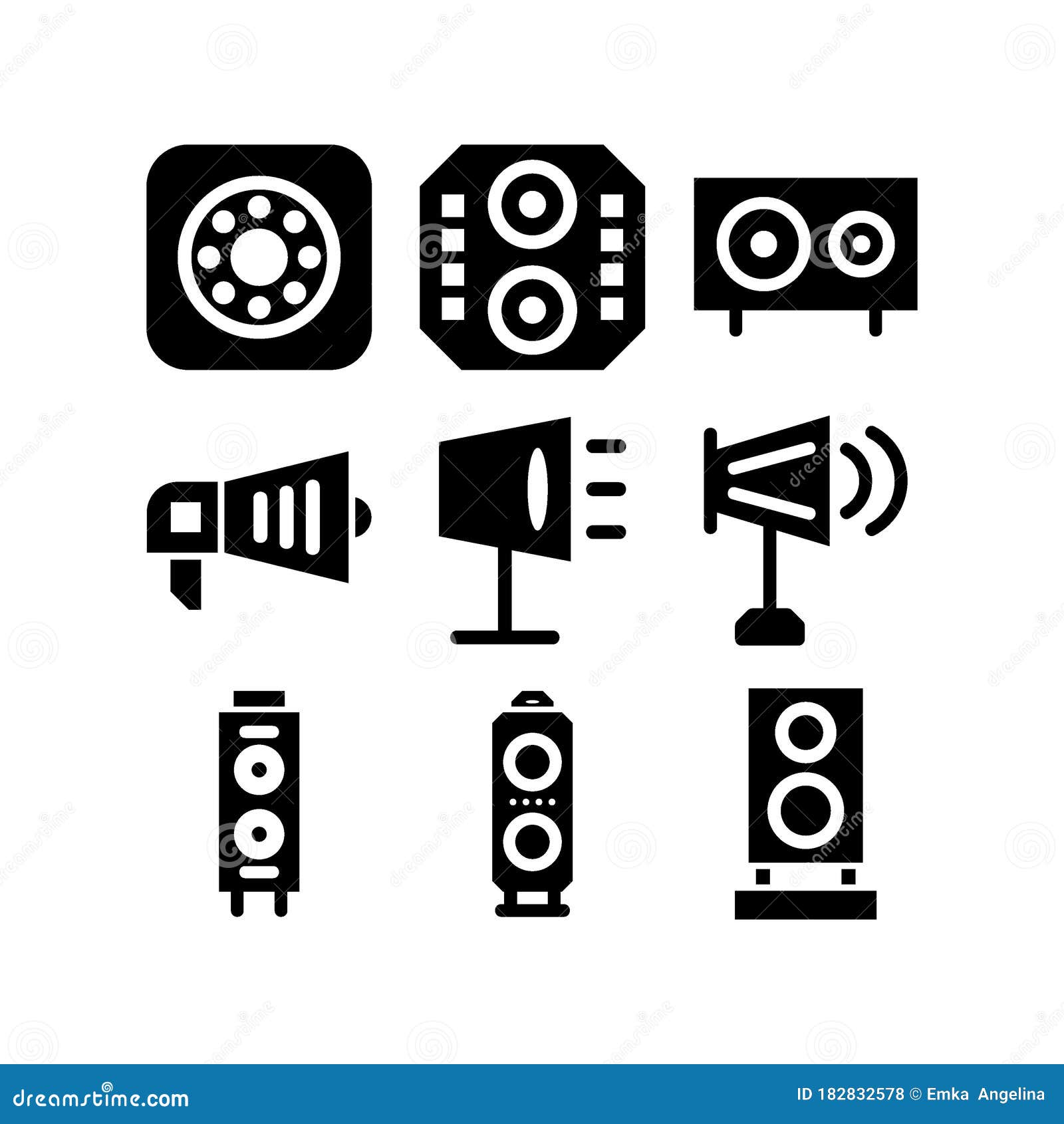 Soundsystem Symbol Oder Logo Isolierte Zeichensymbolvektorillustration ...