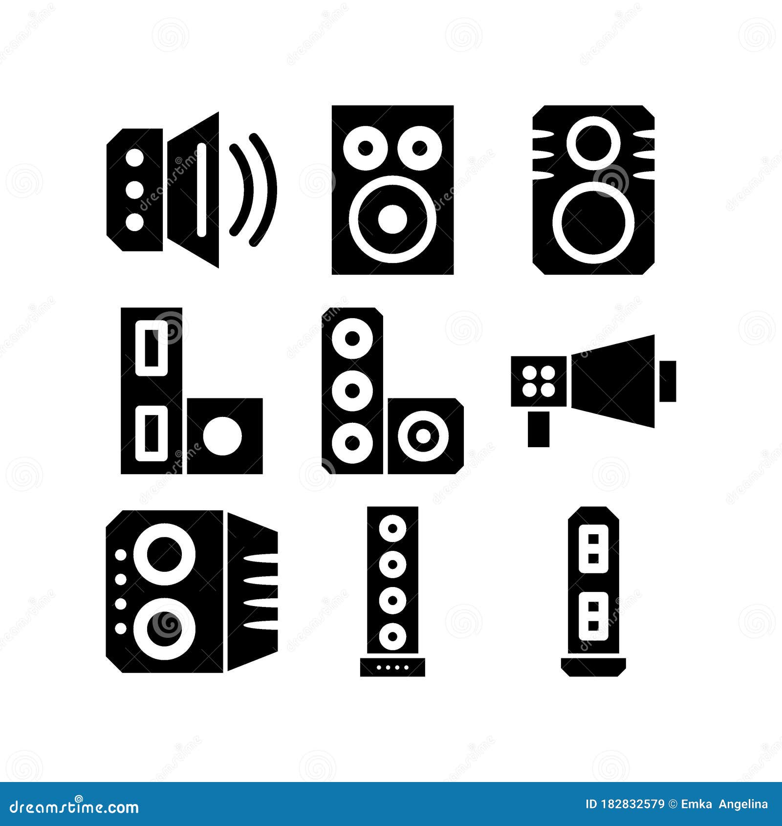 Soundsystem Symbol Oder Logo Isolierte Zeichensymbolvektorillustration ...