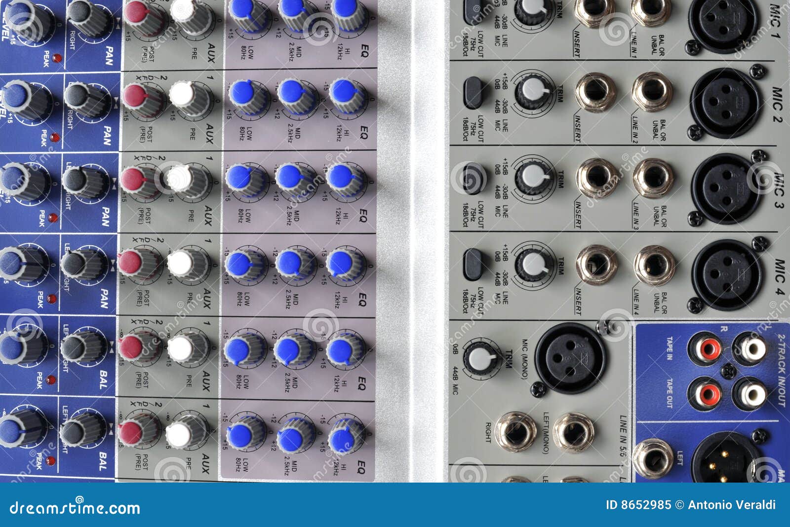 Soundtrack console stock image. Image of knobs, instrument - 8652985