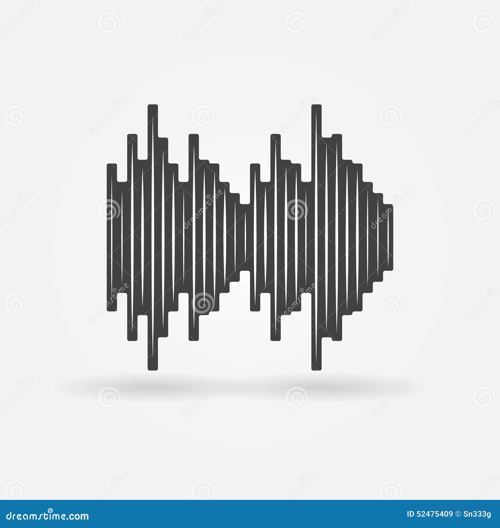 Soundwave Black Vector Icon Stock Vector - Illustration of sticker ...