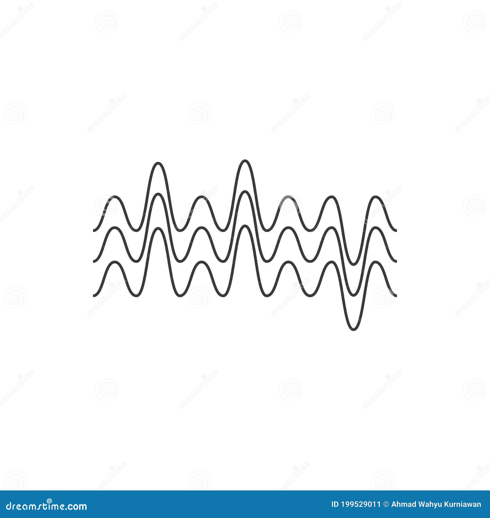 Soundwave icon stock vector. Illustration of player - 199529011