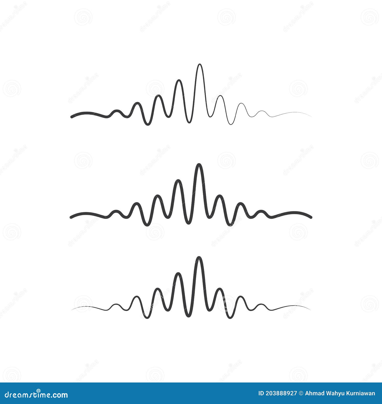 Soundwave icon stock vector. Illustration of media, volume - 203888927