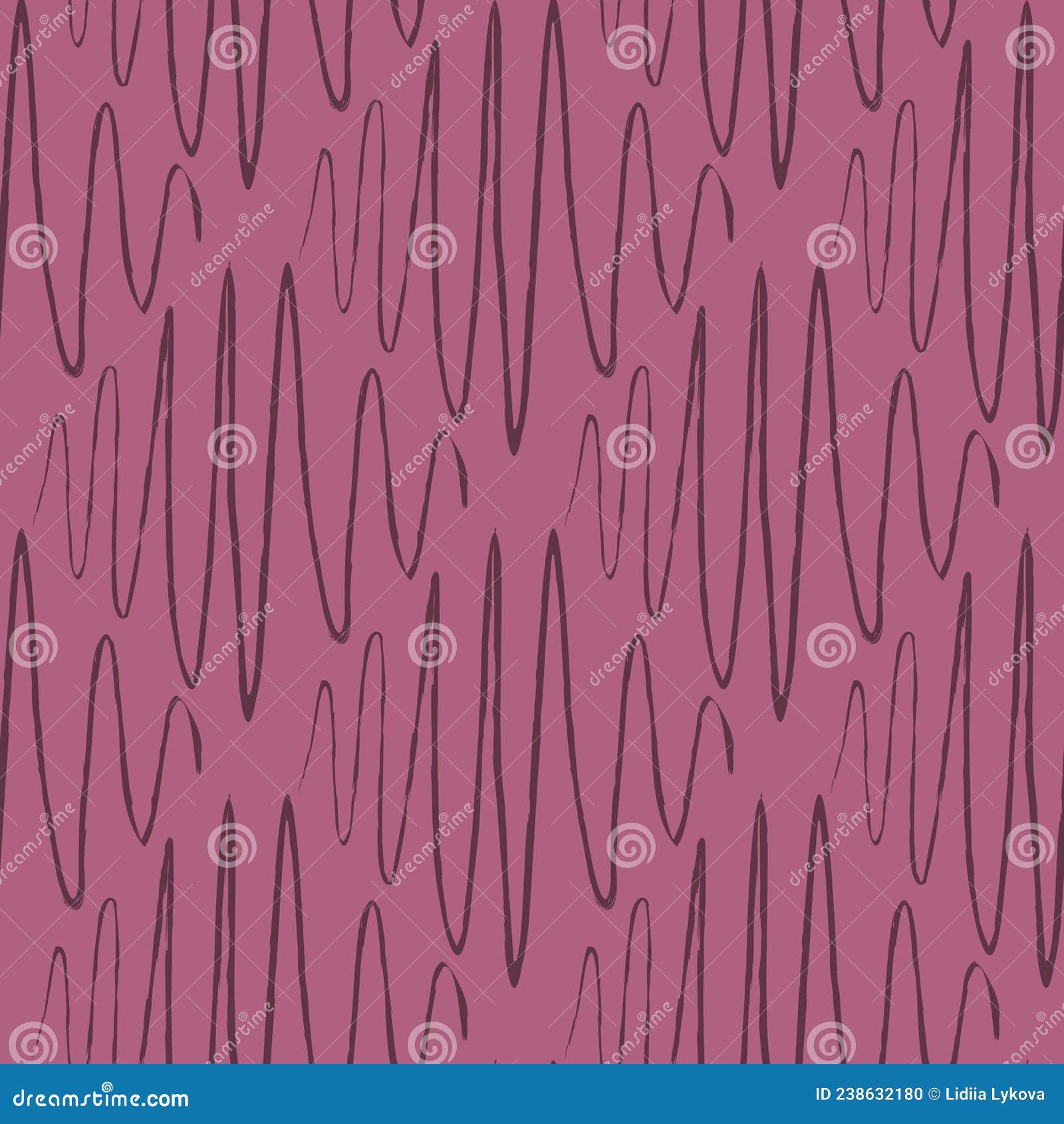 Soundwave Seamless Pattern. Curve Waves Background Stock Vector ...