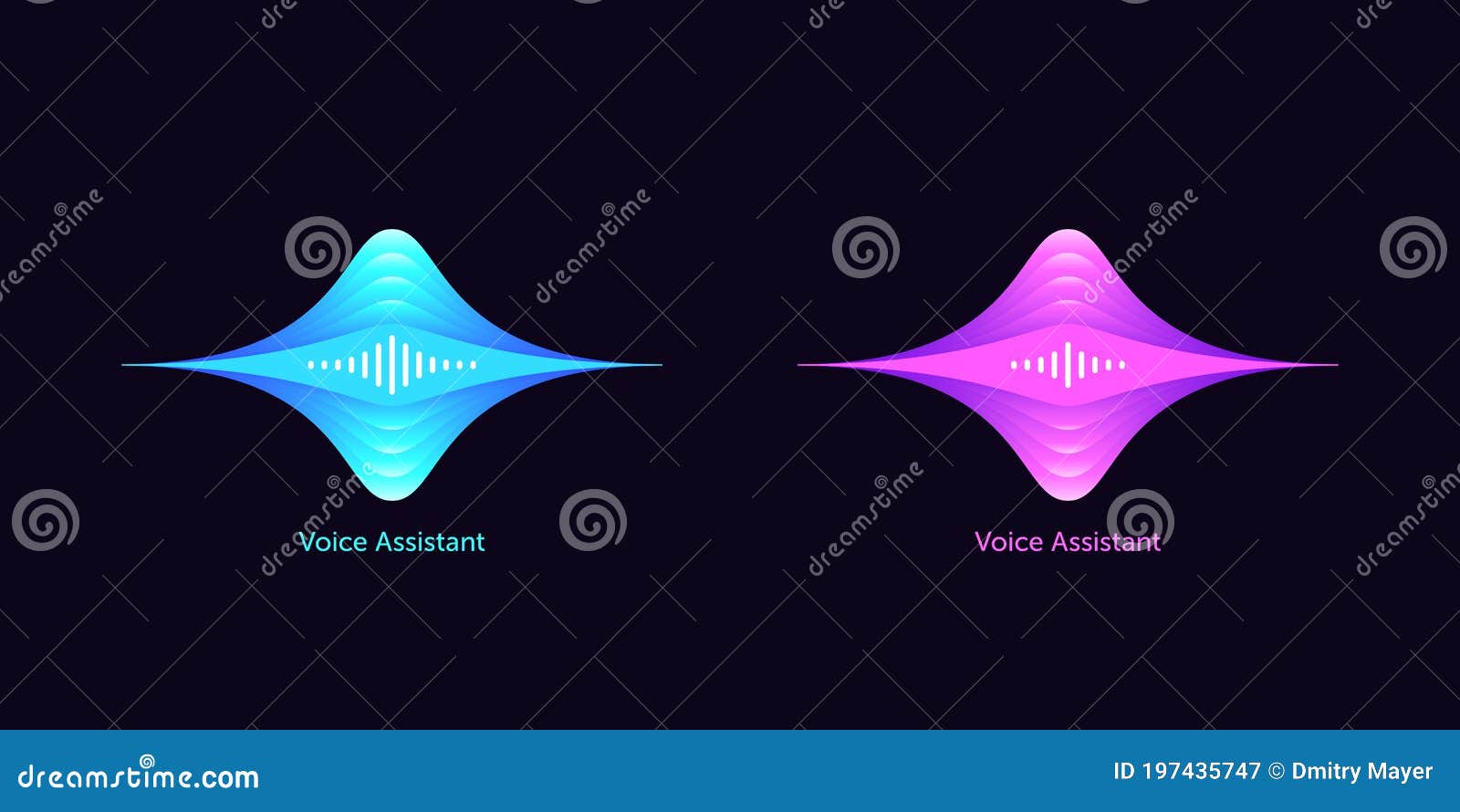 Soundwave Shape For Virtual Voice Assistant. Abstract Acoustic Wave And ...