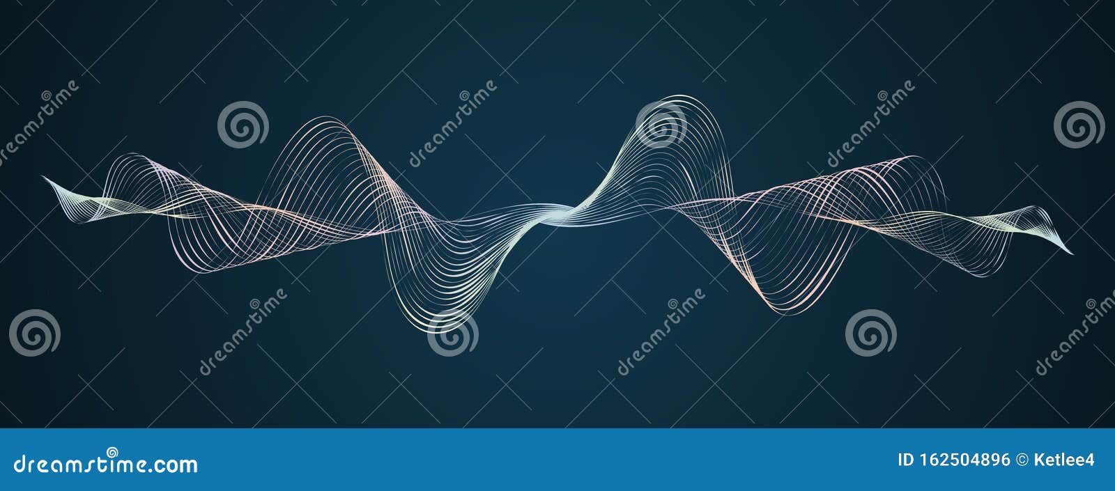 Soundwave Smooth Curved Lines Abstract Design Element Technological ...