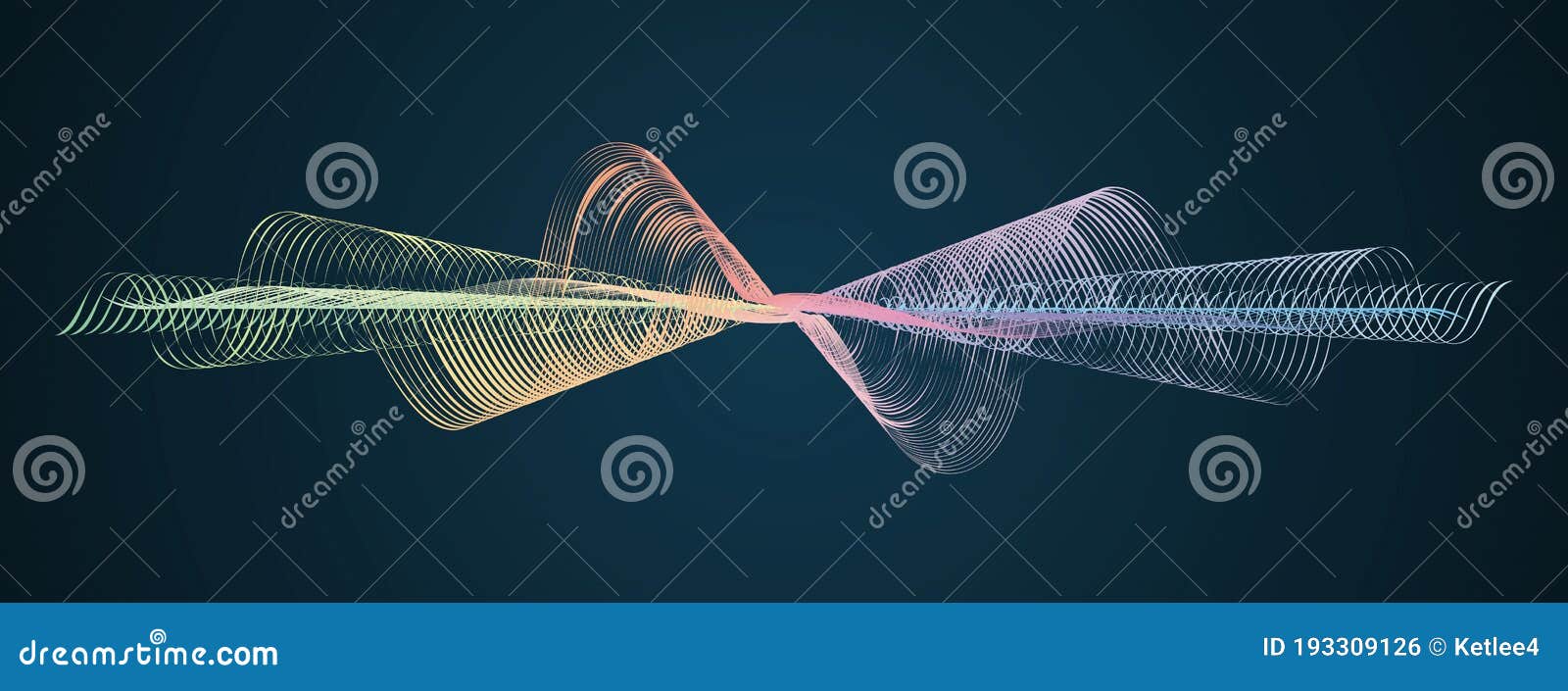 Soundwave Smooth Curved Lines Abstract Design Element Technological ...