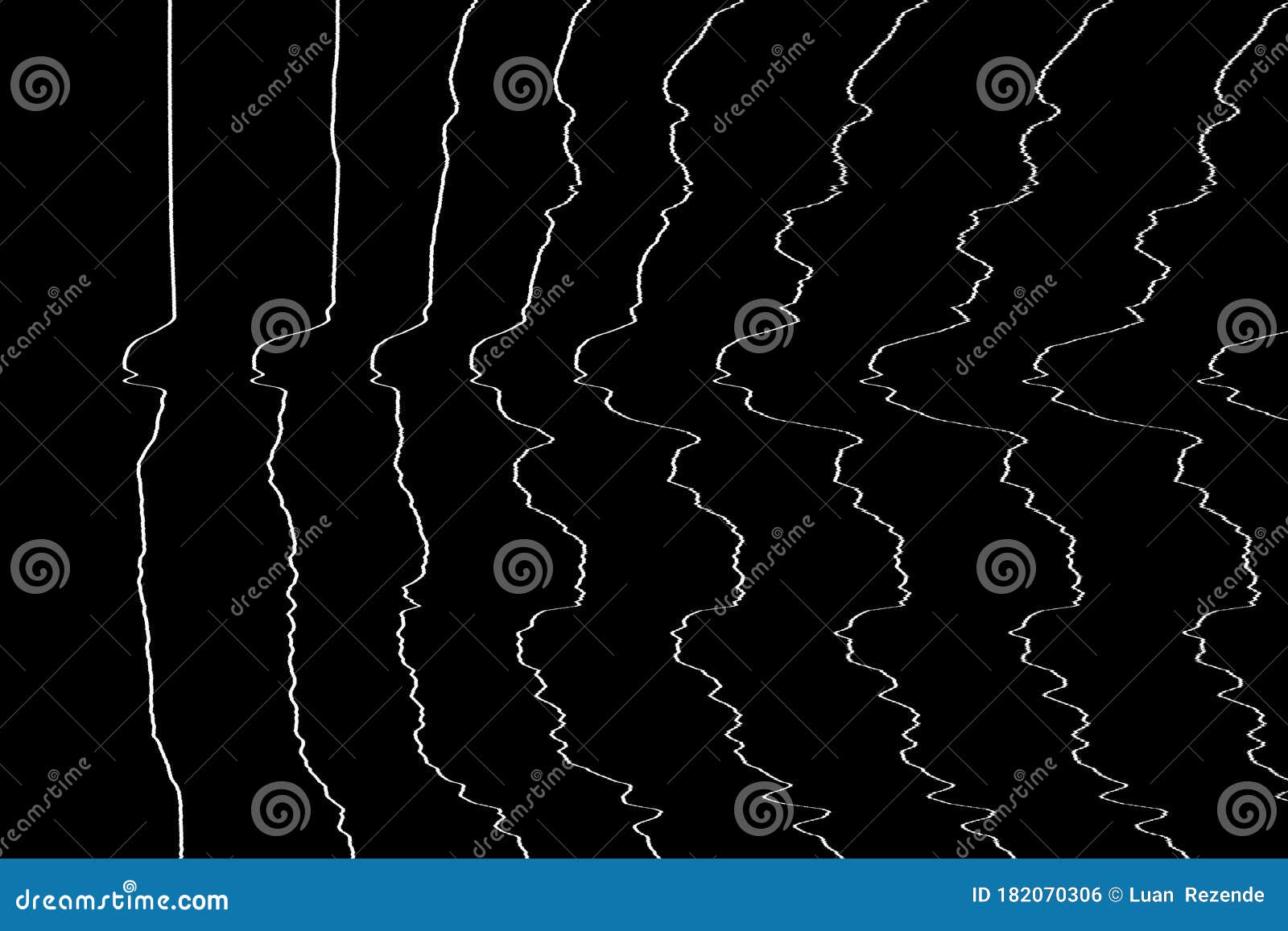 Soundwave of Sound or Earthquake Waves on Black Background. Stock ...