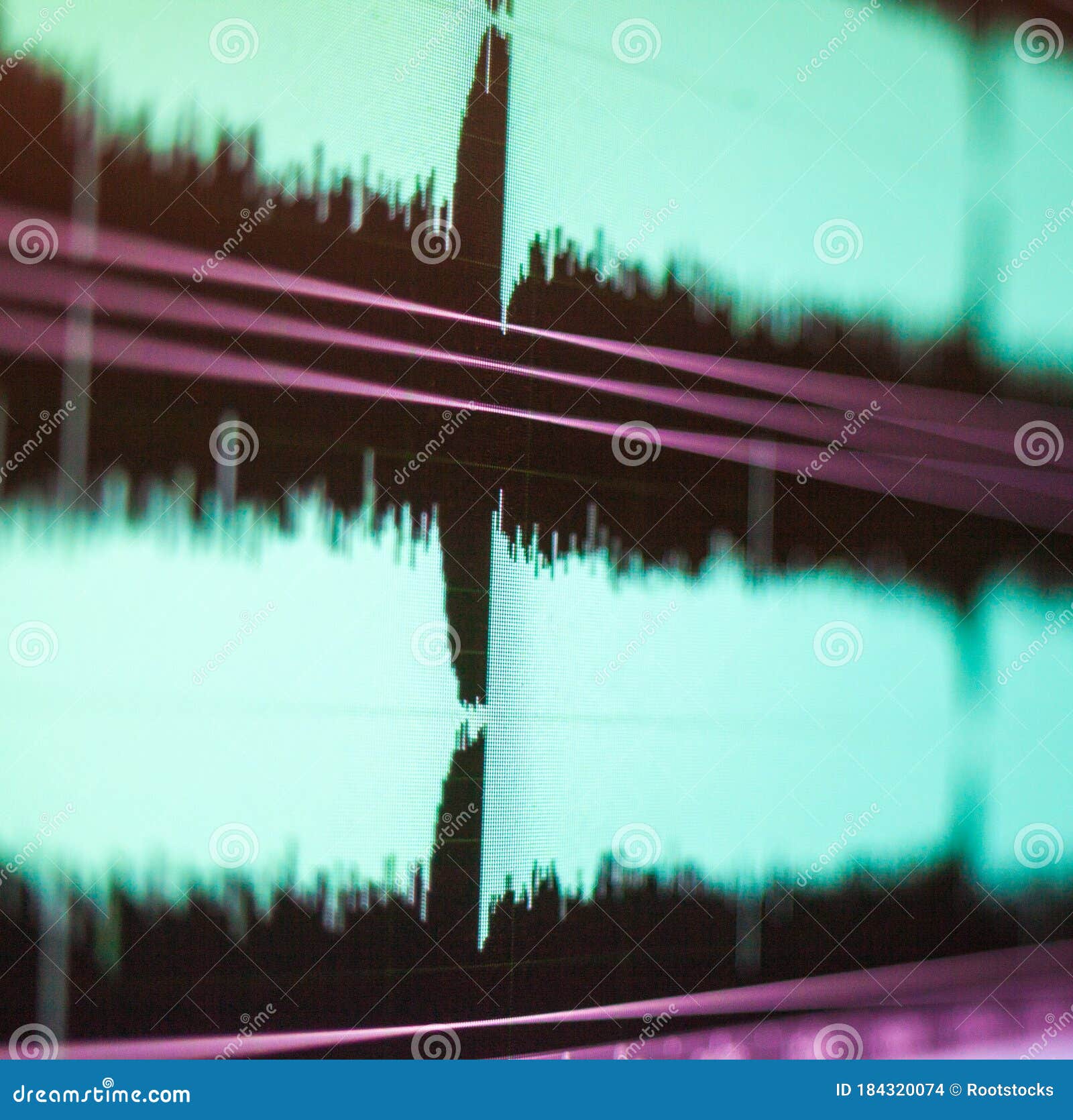 Soundwaves On The Screen. Acoustic Waves Stock Photo - Image of noise ...