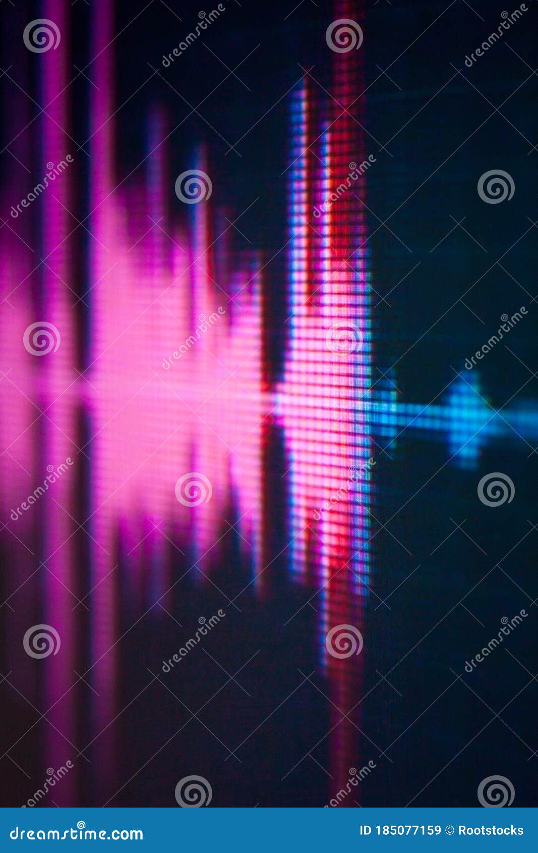 Soundwaves on the Screen. Acoustic Waves Stock Image - Image of display ...