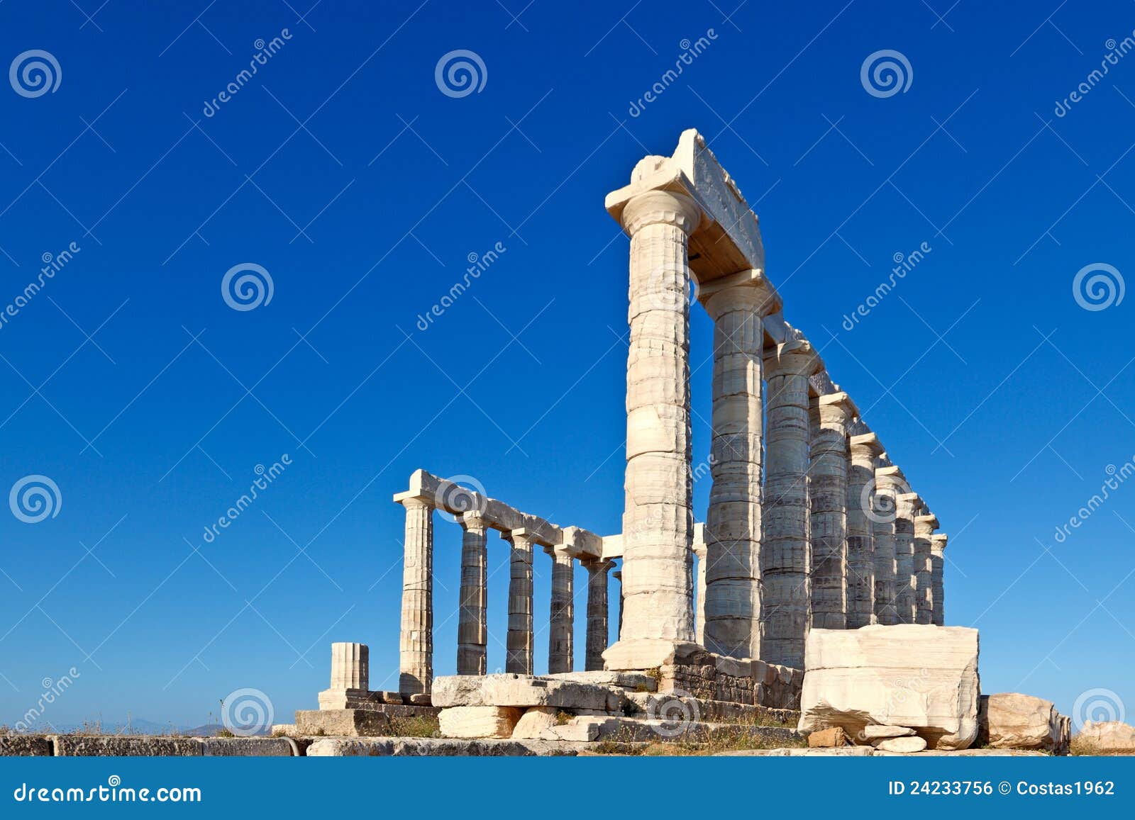 Sounio, Greece stock photo. Image of mythology, marble - 24233756