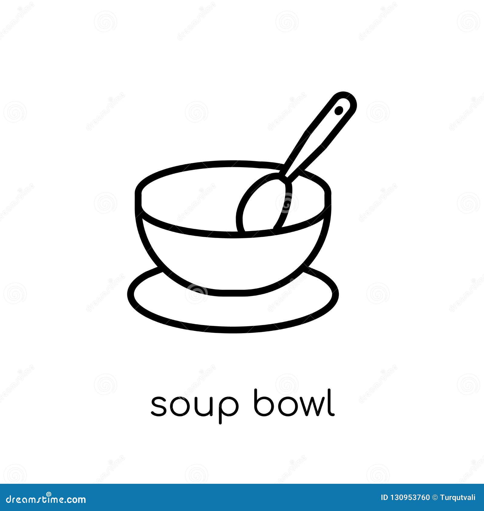 Soup Bowl Icon from Kitchen Collection. Stock Vector - Illustration of ...