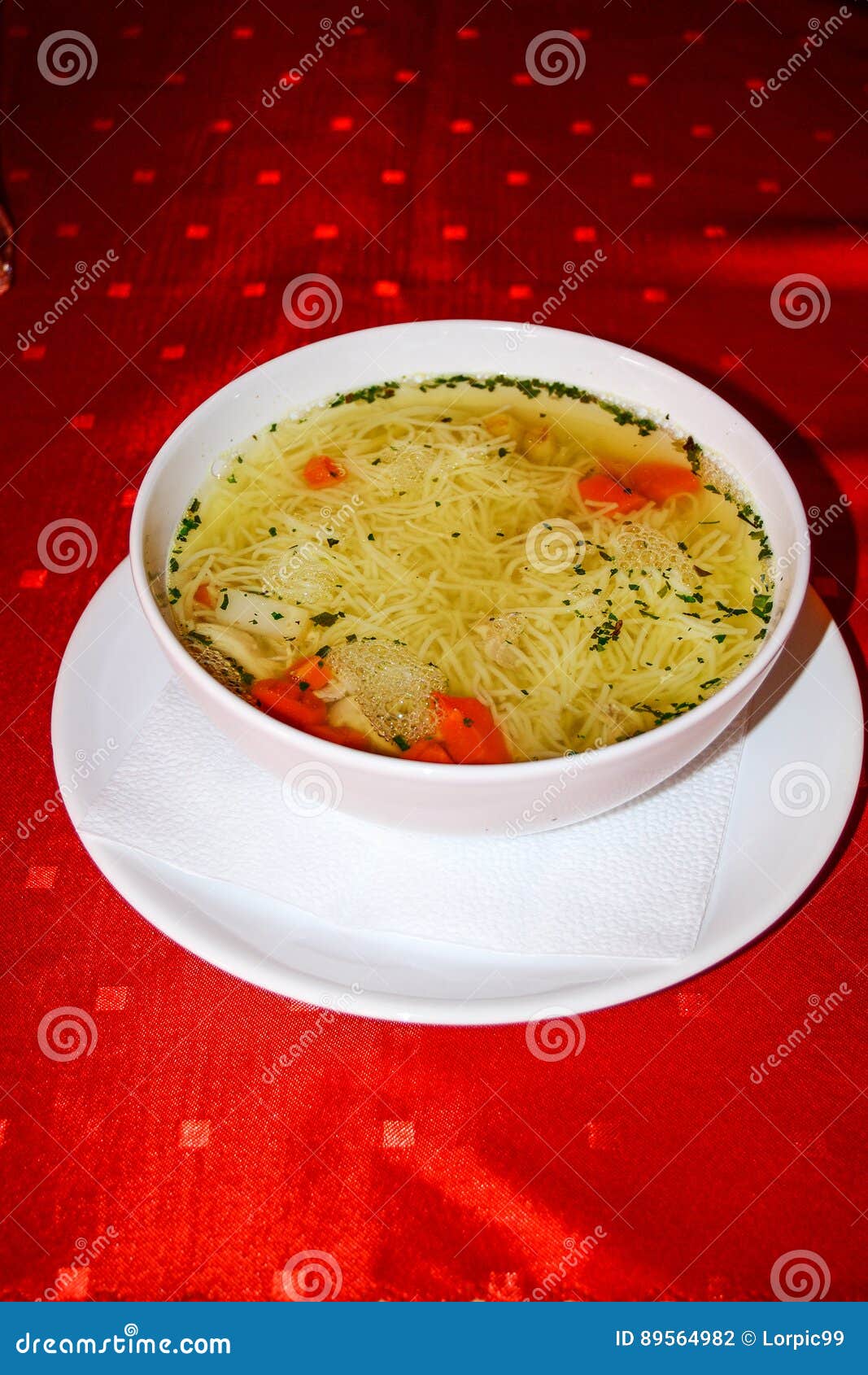 Soup stock photo. Image of cloth, soup, restaurant, food - 89564982