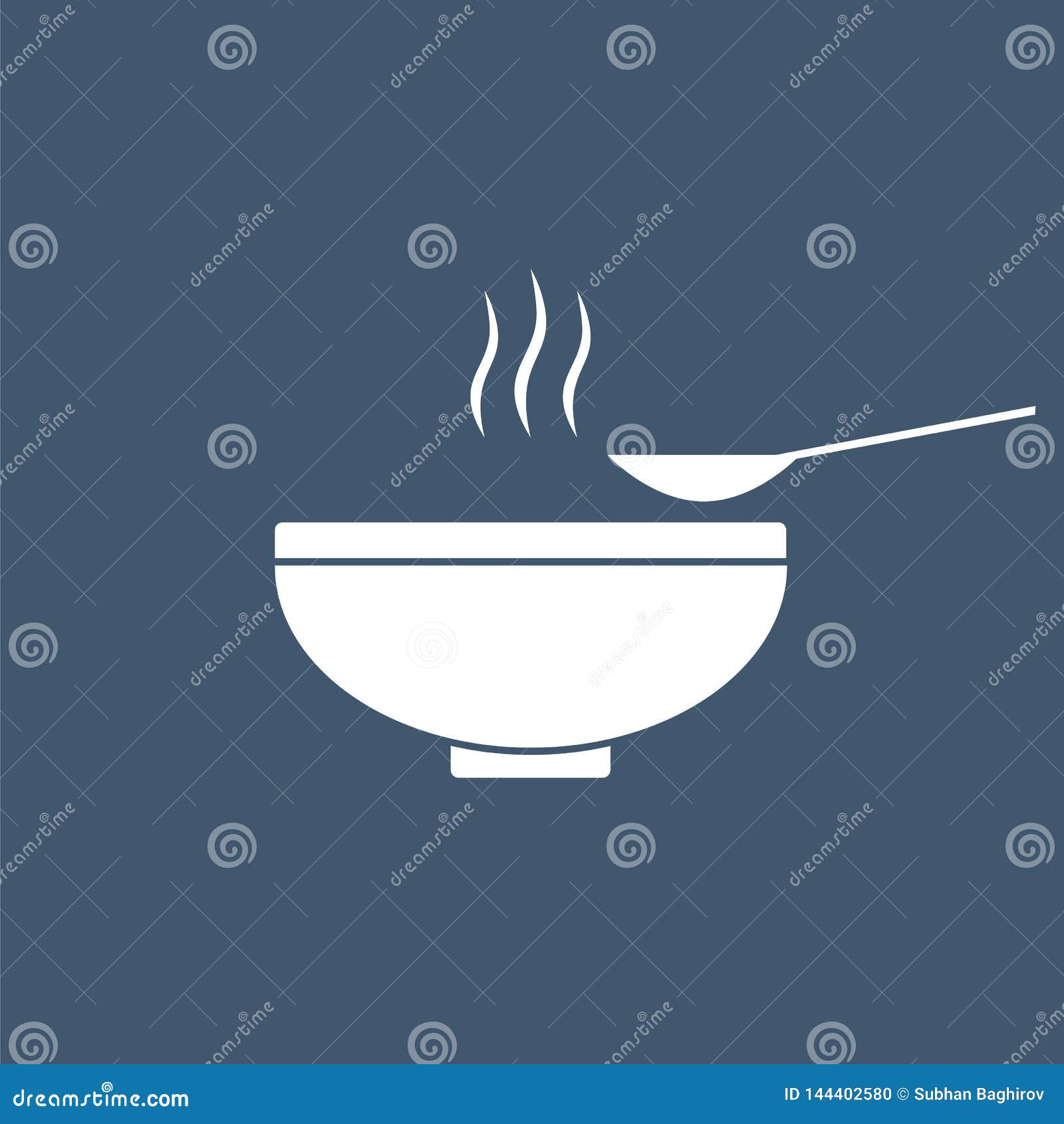 Soup in the Bowl Vector Sign Illustration Icon Symbol Simple Soup Image ...