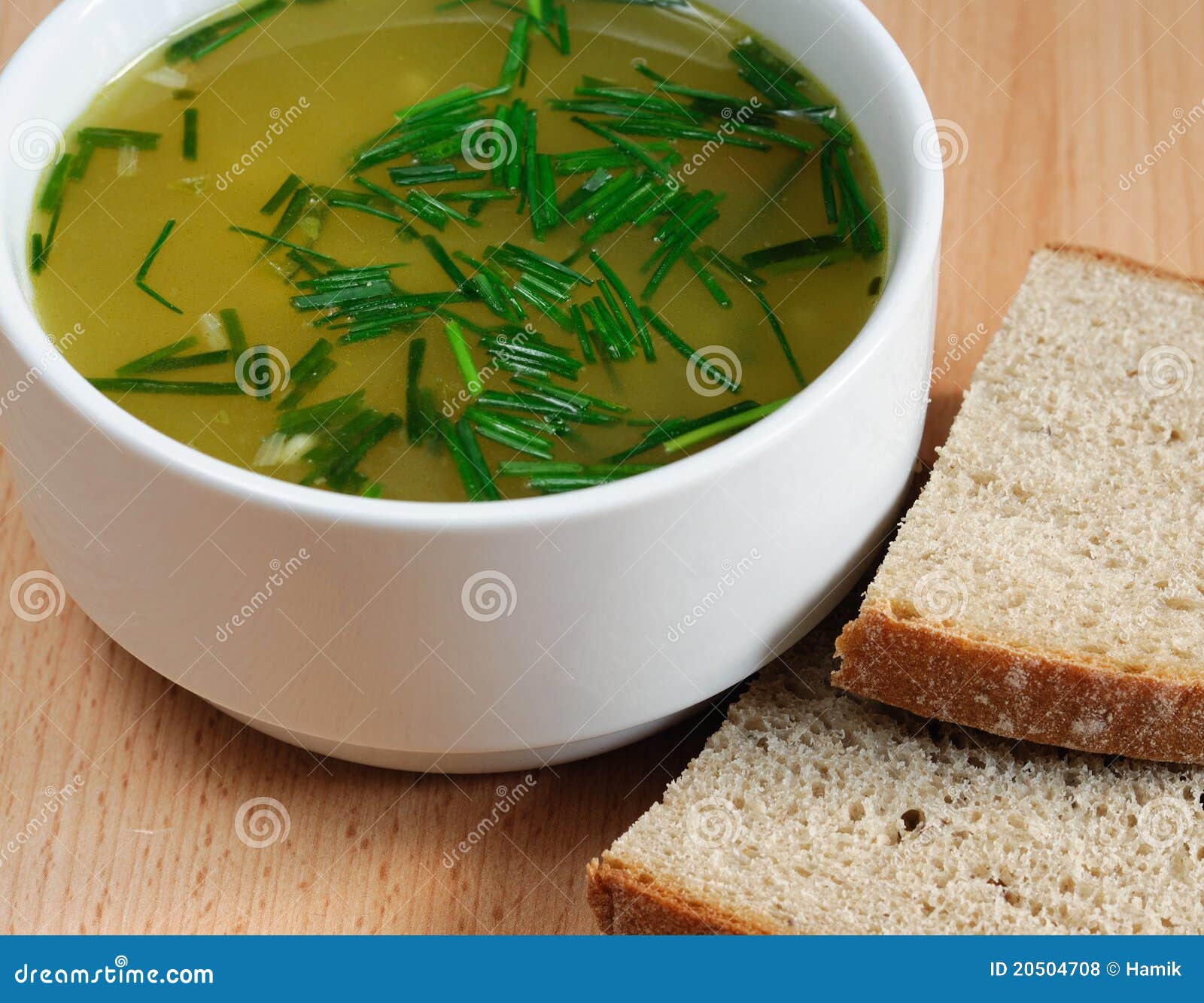 Soup and bread stock photo. Image of table, white, broth - 20504708