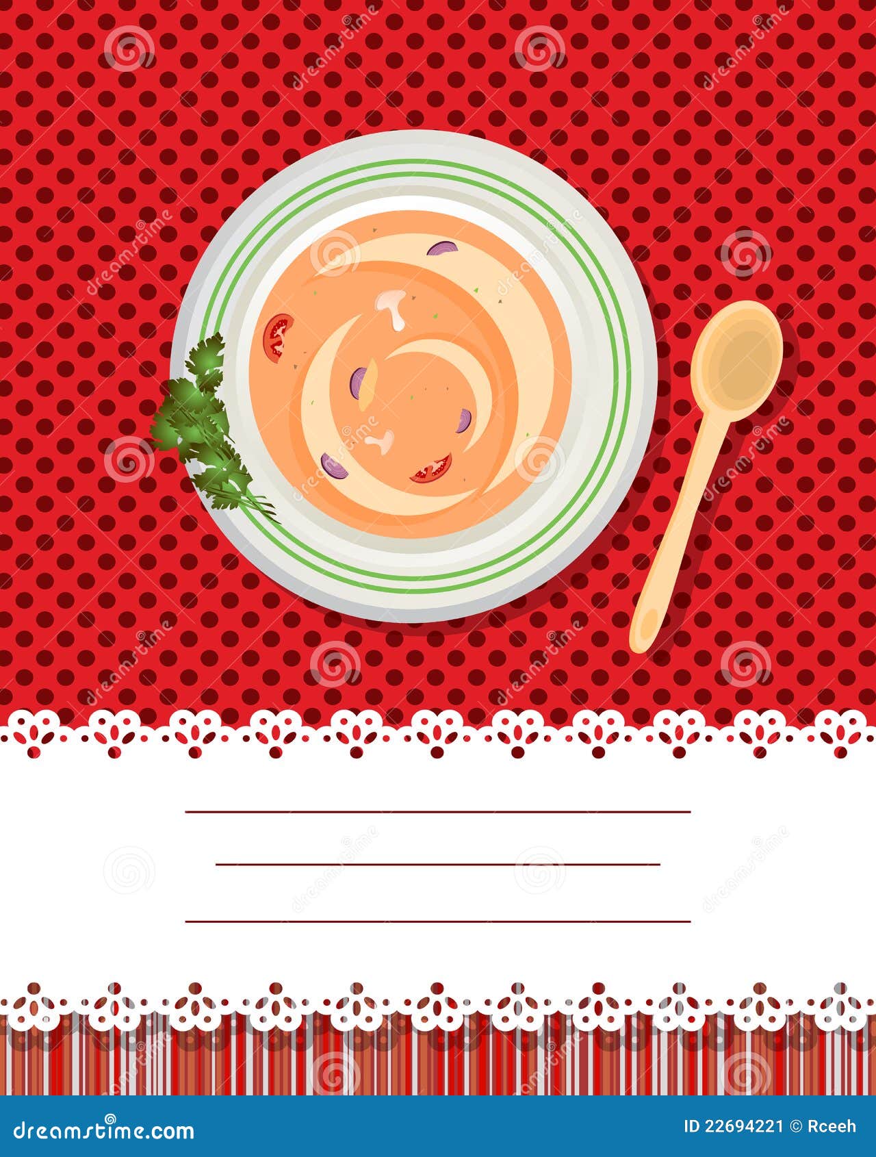 Soup card stock vector. Illustration of artistic, decoration - 22694221