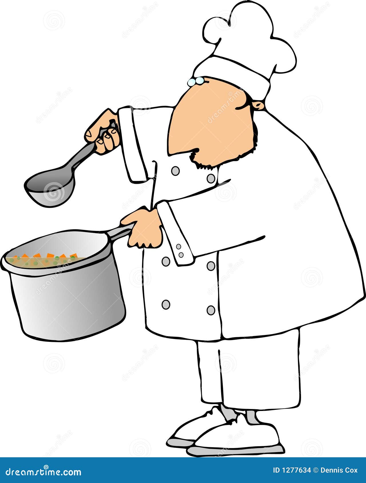 Soup chef stock illustration. Illustration of soup, cook - 1277634
