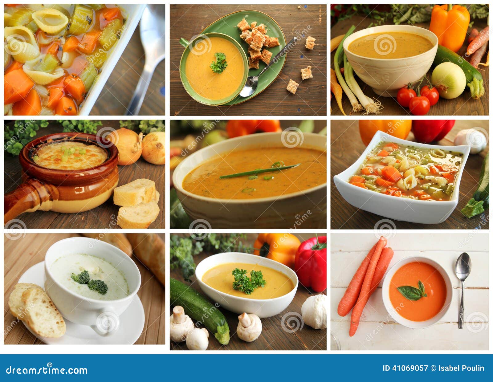 Soup collage stock image. Image of butternut, vegetable - 41069057