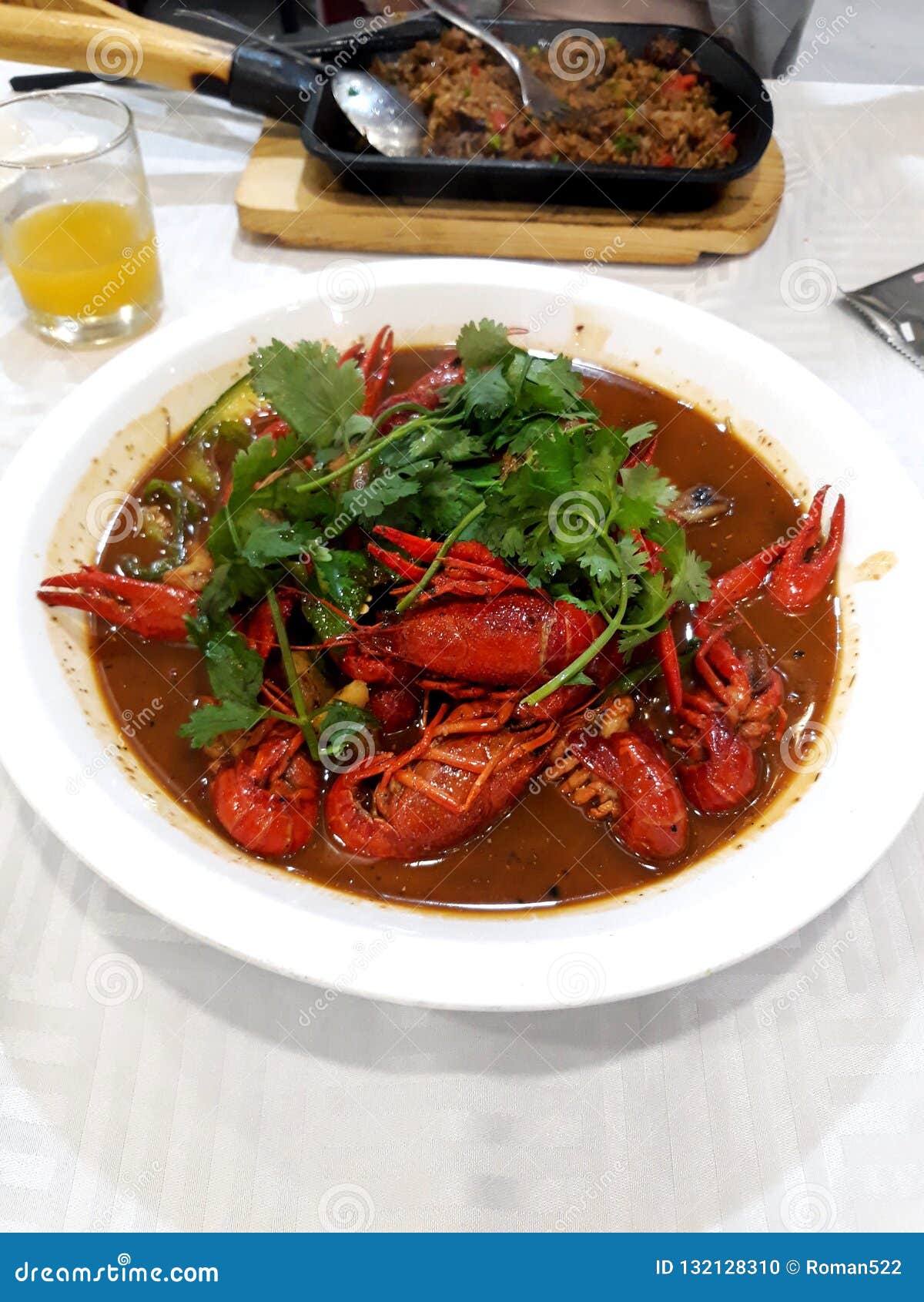 Soup with crayfish stock photo. Image of delicacy, cook - 132128310