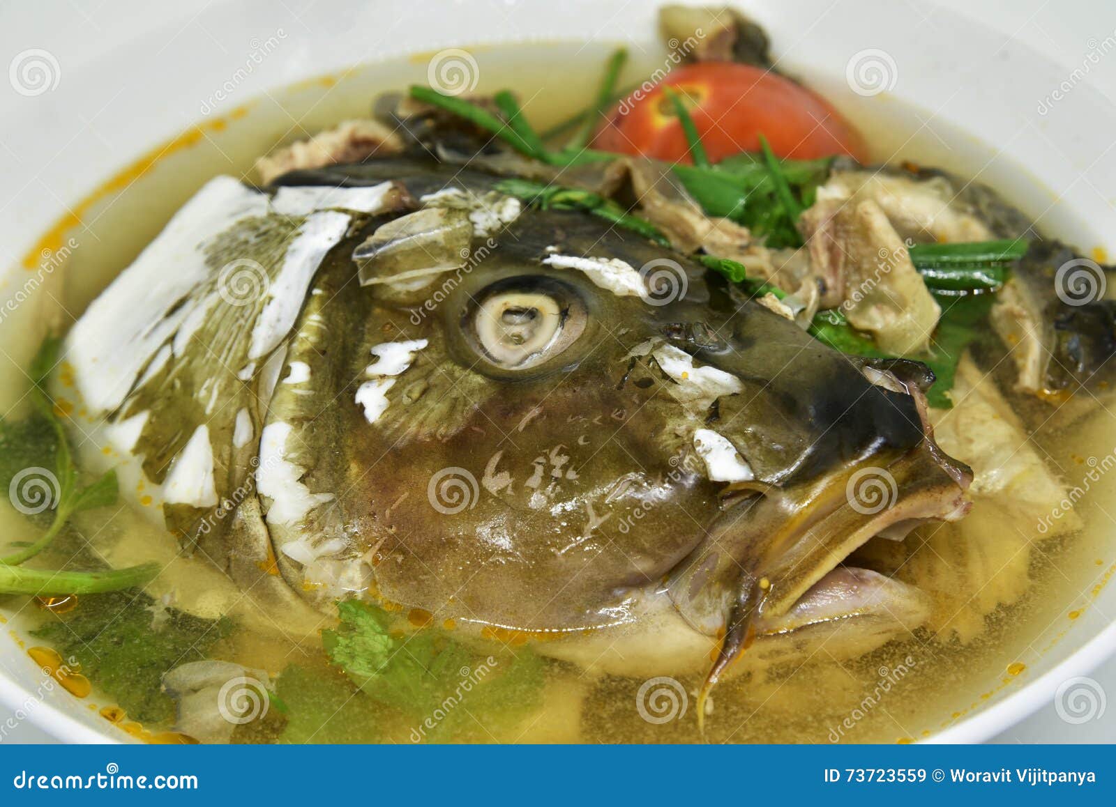 Soup fish head stock image. Image of food, backgrounds - 73723559