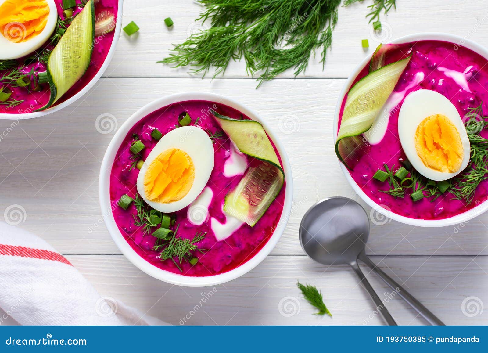 Soup from Fresh Young Beetroot and Cucumbers Stock Image - Image of ...