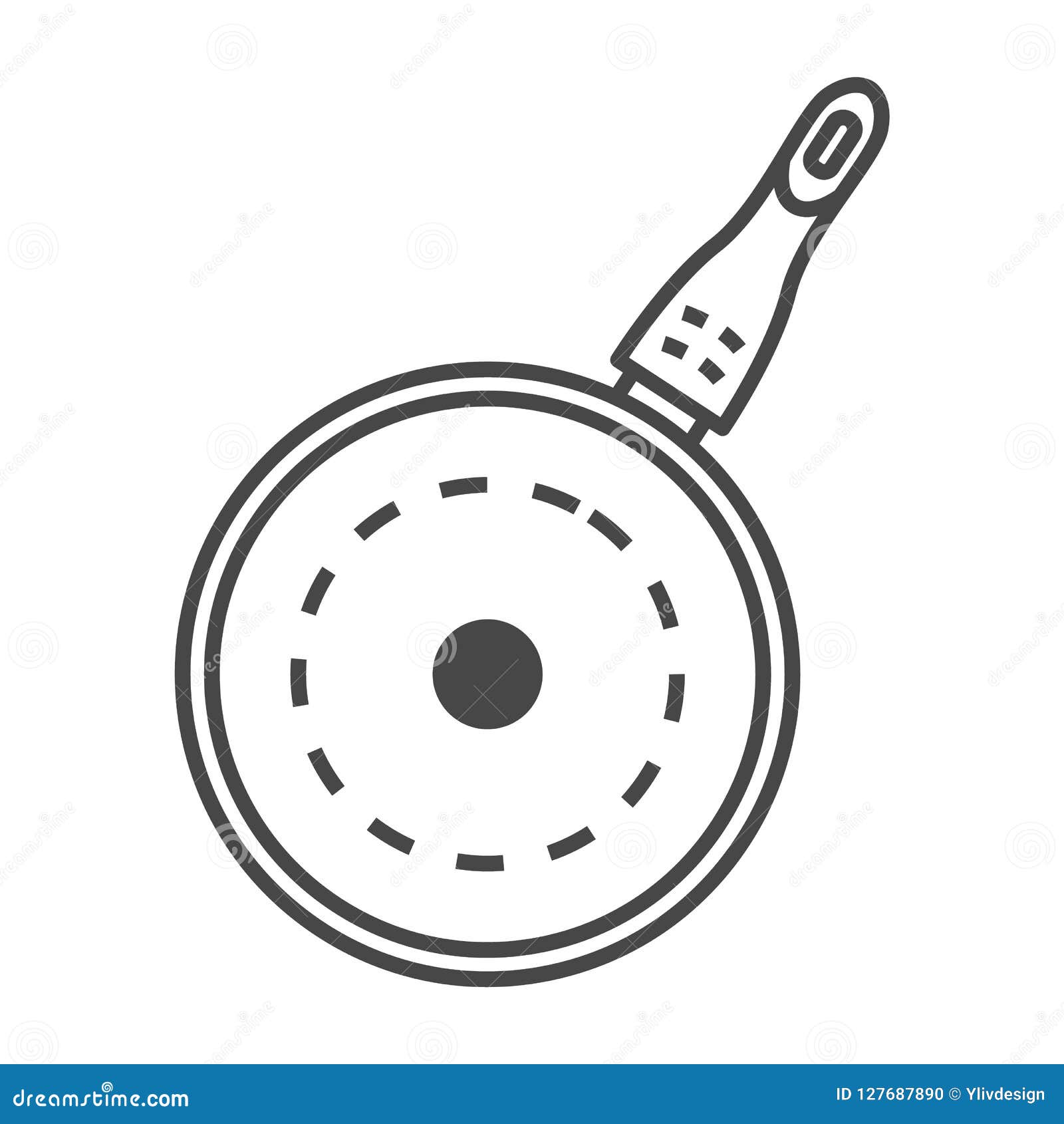 Soup Griddle Icon, Outline Style Stock Vector - Illustration of line ...