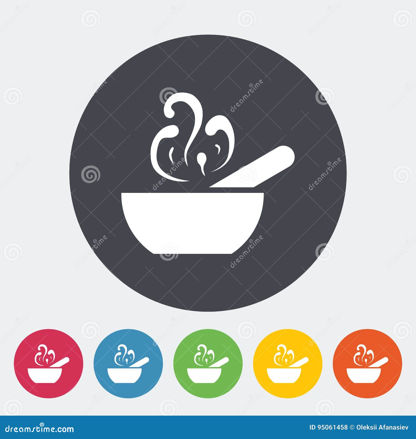 Soup icon stock vector. Illustration of cook, heat, dish - 95061458